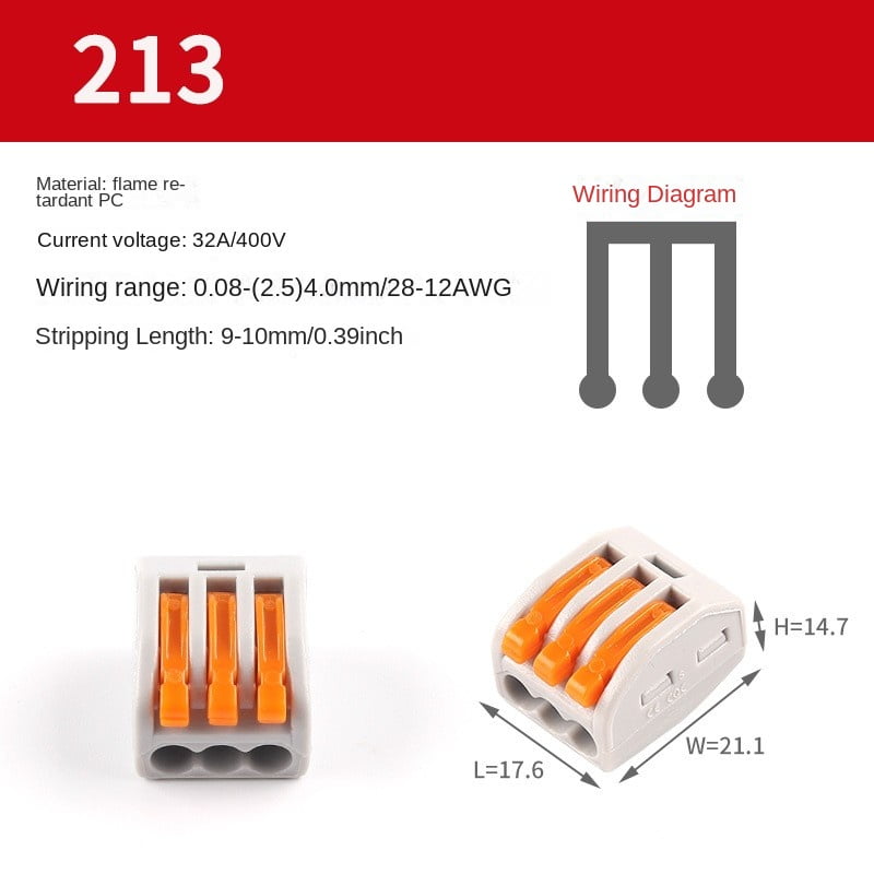 5 Pcs Universal Compact Wire Connector Splitter Quick Cable Glands for ...