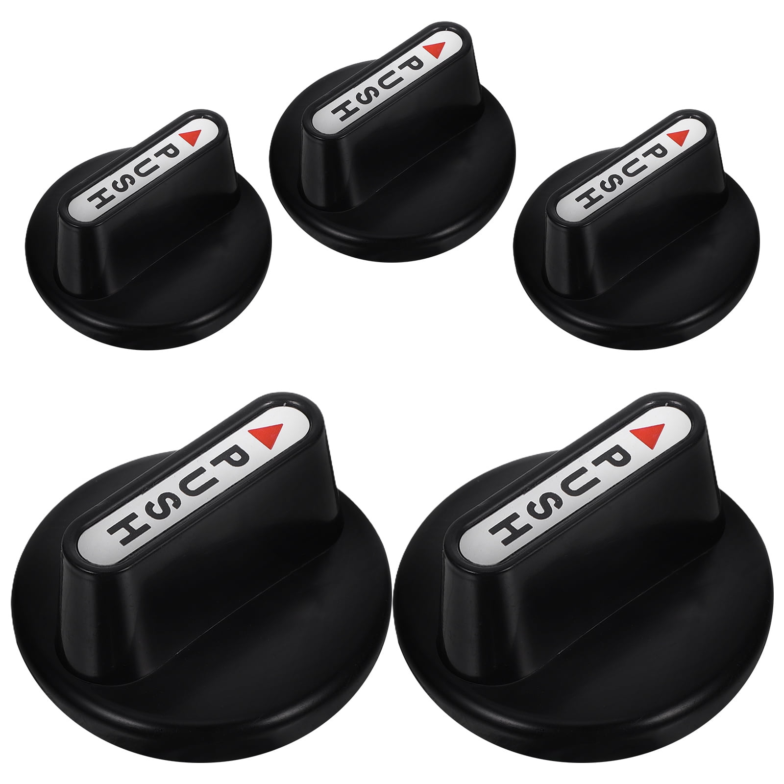 5 Pcs Universal Labeling Gas Stove Switch 4.50X4.50X2.50CM Black ...