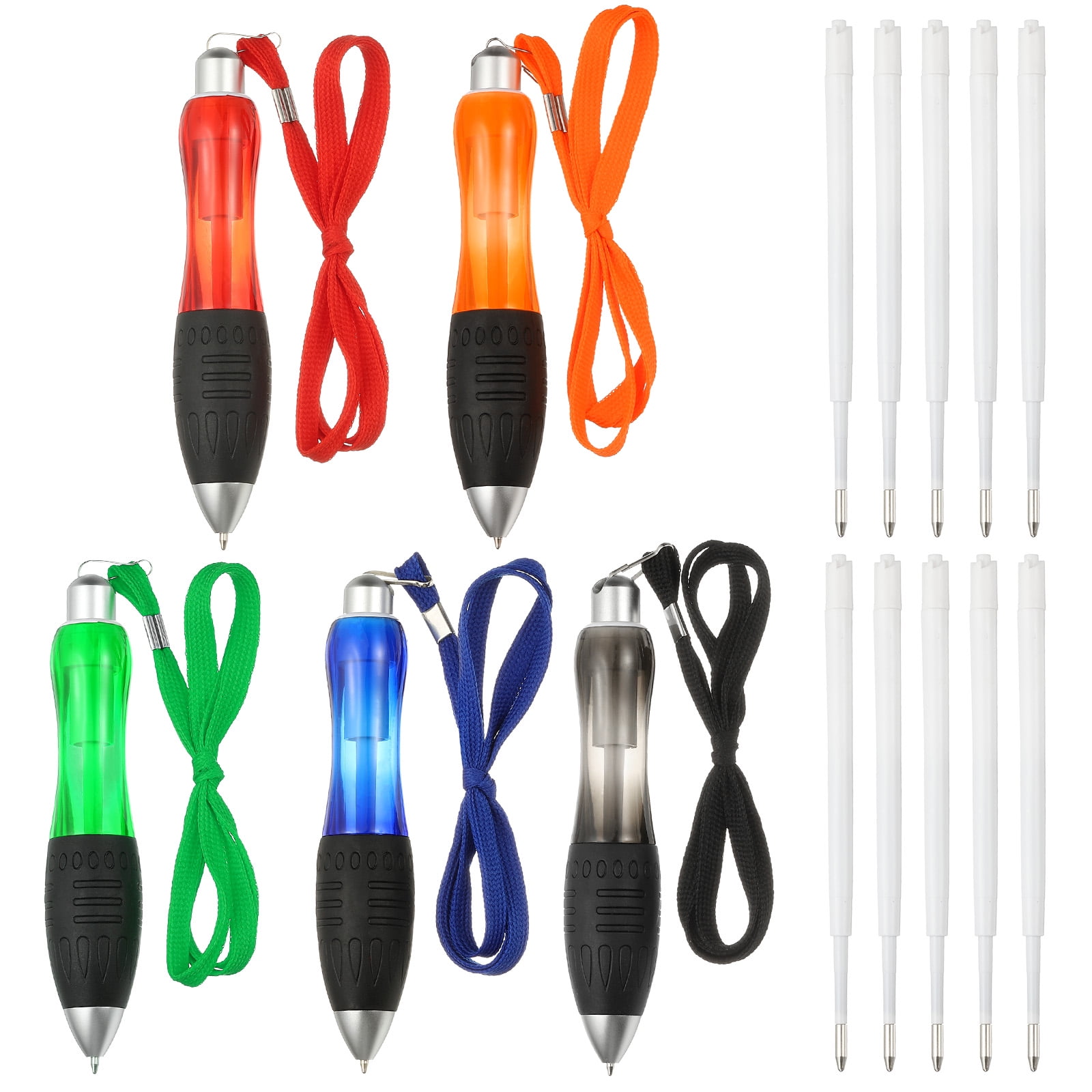 5 Pcs Uxcell Big Fat Pens, Colorful Heavy Weighted Ballpoint Pen ...