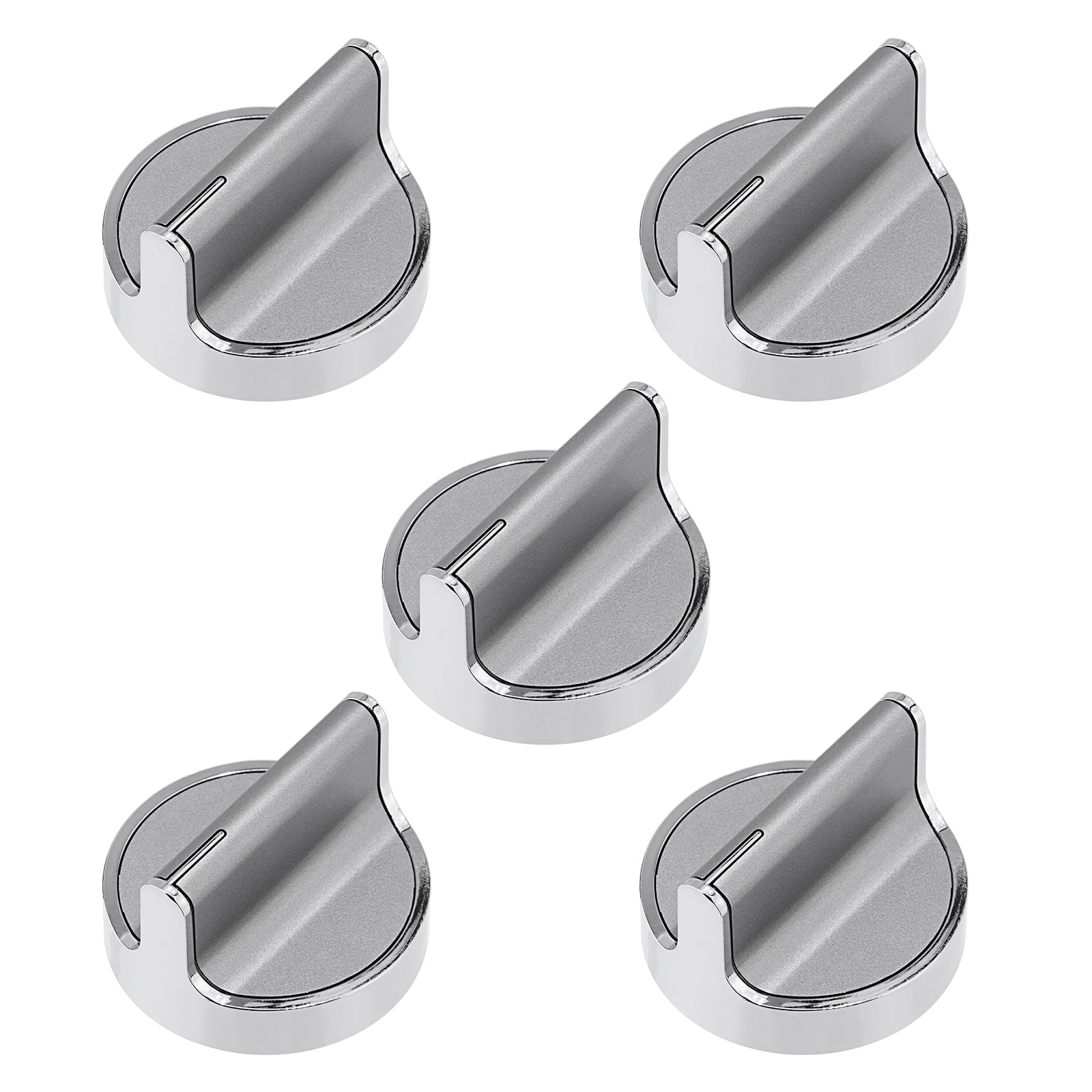 5 Pcs W10594481 Stainless Steel Cooker Stove Control Knob for Whirlpool ...