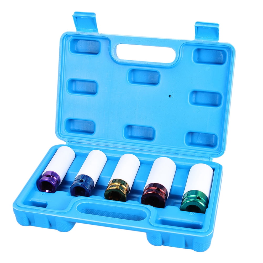 5 Pcs Wall Deep Impact Nut Ultra-deep Locking Wheel Nuts Hex Socket ...