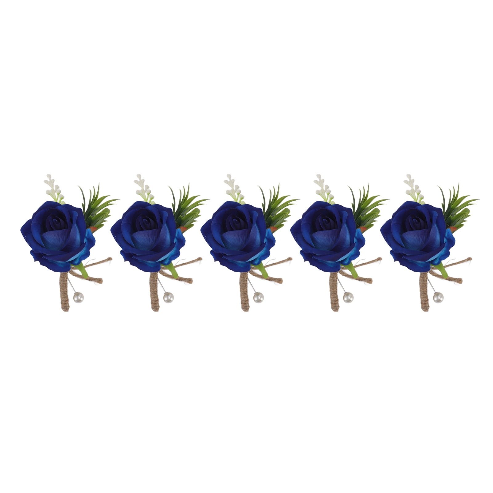 5 Pcs Wedding Boutonniere Pin Fixed Plastic Artificial Flower Corsage ...