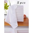 5 Pcs White Washcloths, Soft Absorbent Face Towel For Bathroom, Hotel ...