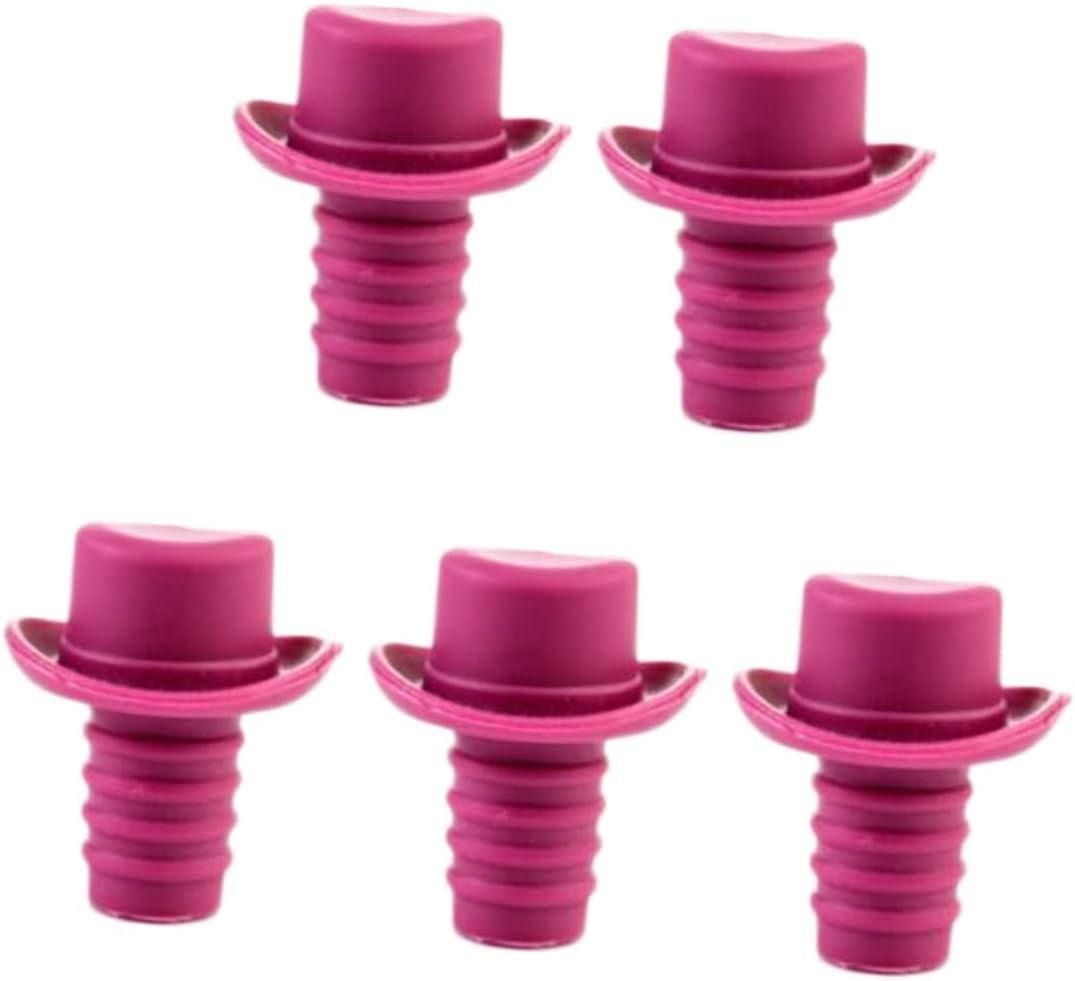 5 Pcs Wine Stoppers Vacuum Wine Corks Funny Wine Stoppers Beverage ...