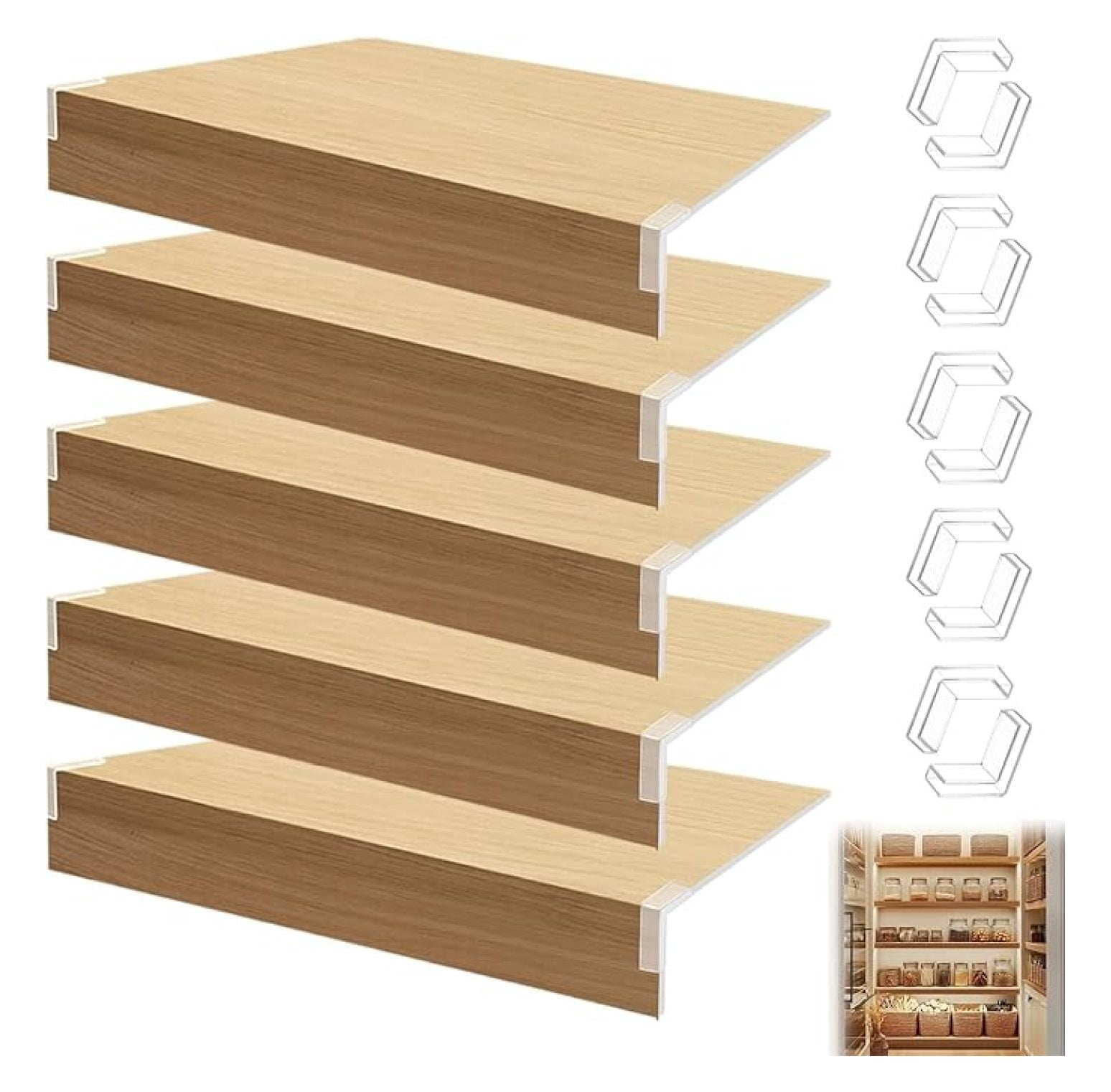 5 Pcs Wire Rack Covers 16x12x3in PVC Shelf Covers for Wire Shelving ...