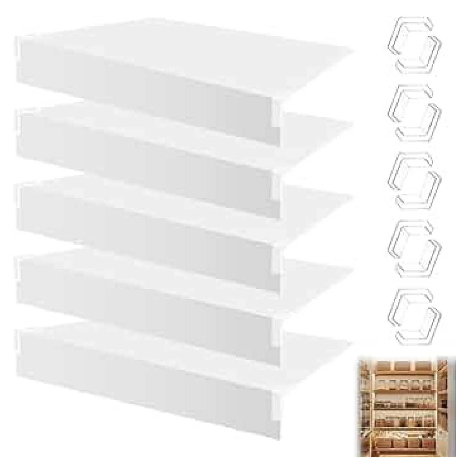 5 Pcs Wire Rack Covers 16x16x3in PVC Shelf Covers for Wire Shelving ...