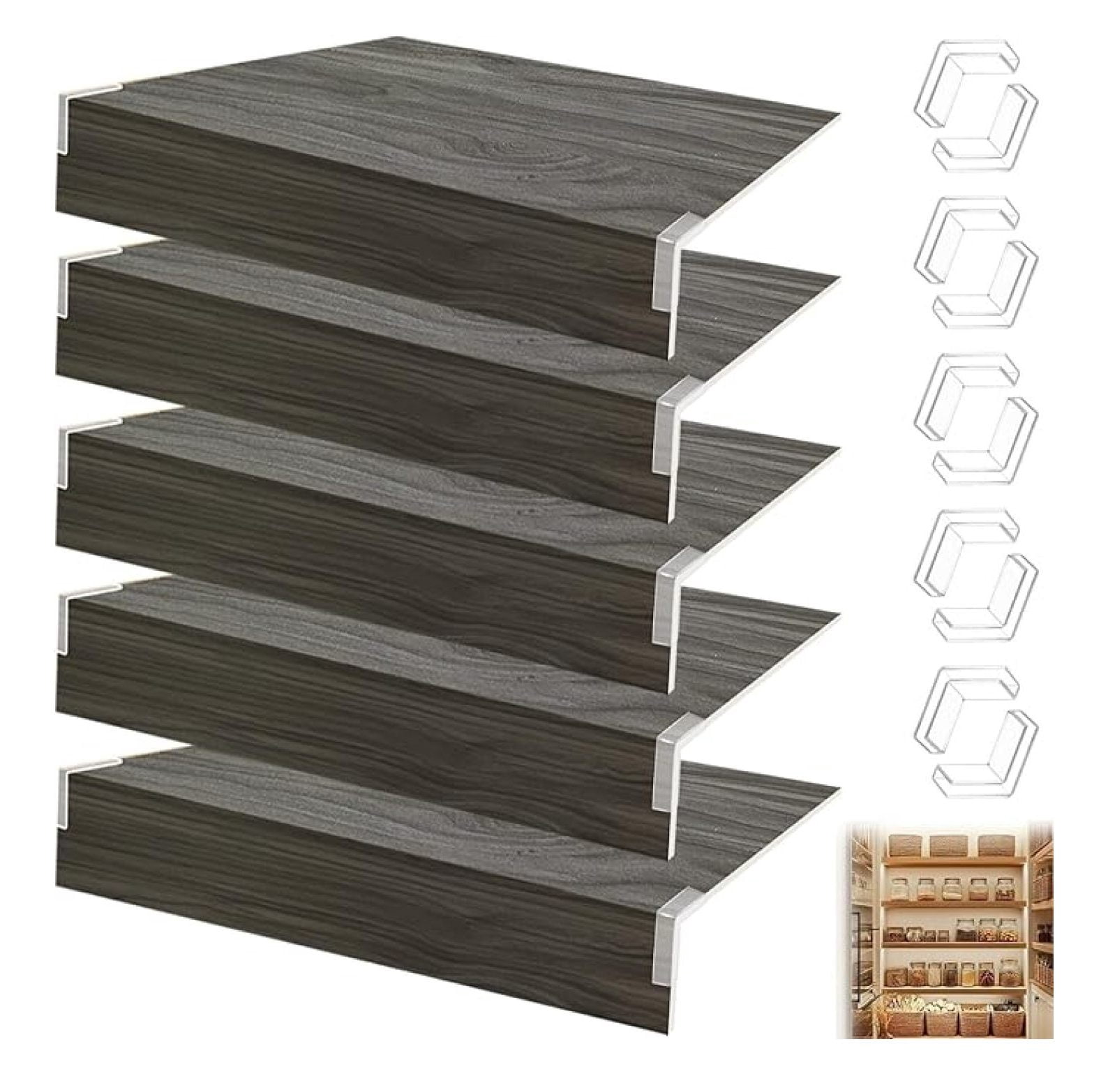 5 Pcs Wire Rack Covers 16x9x3in PVC Shelf Covers for Wire Shelving ...