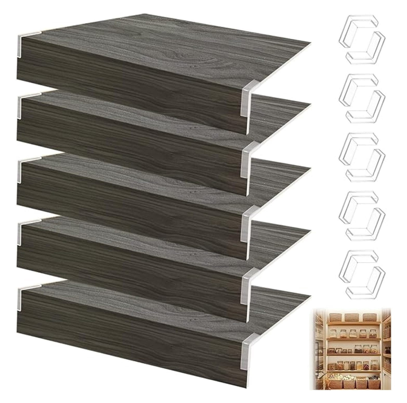 5 Pcs Wire Rack Covers 17x20x3in PVC Shelf Covers for Wire Shelving ...