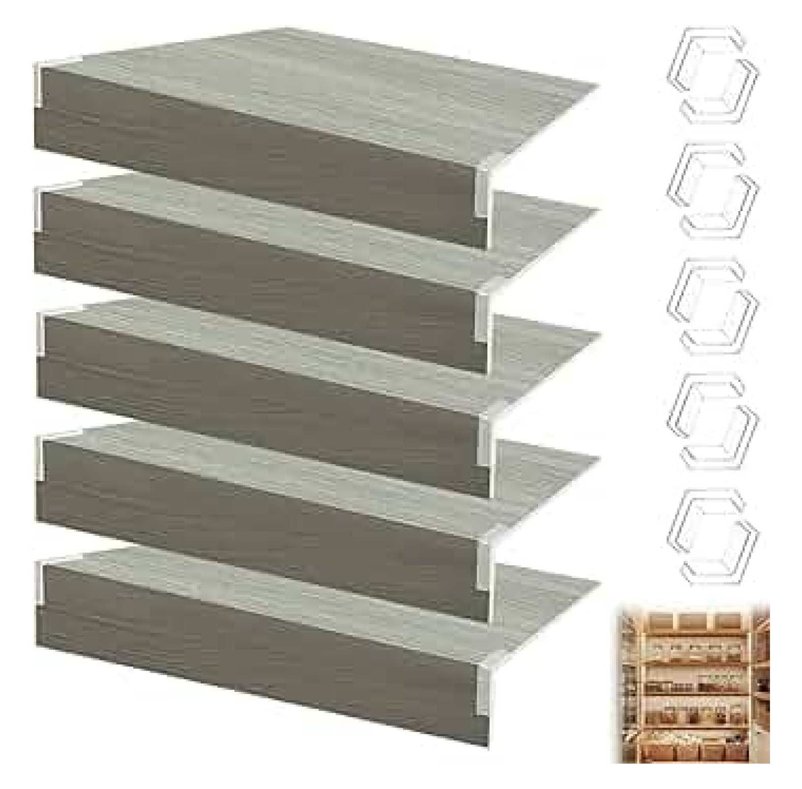 5 Pcs Wire Rack Covers 17x9x3in PVC Shelf Covers for Wire Shelving ...