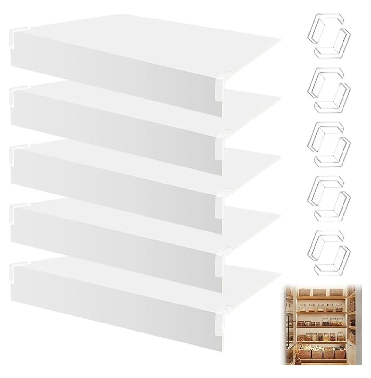 5 Pcs Wire Rack Covers 18x12x3in PVC Shelf Covers for Wire Shelving ...