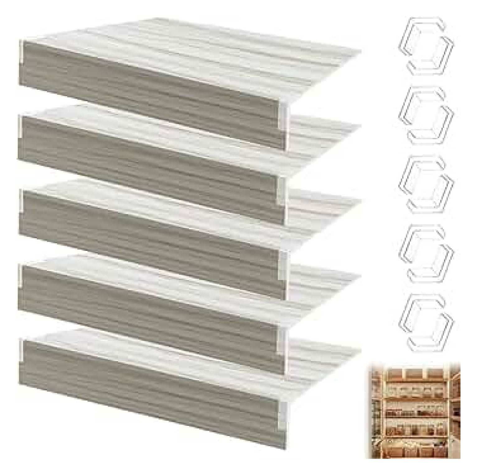 5 Pcs Wire Rack Covers 18x9x3in PVC Shelf Covers for Wire Shelving ...