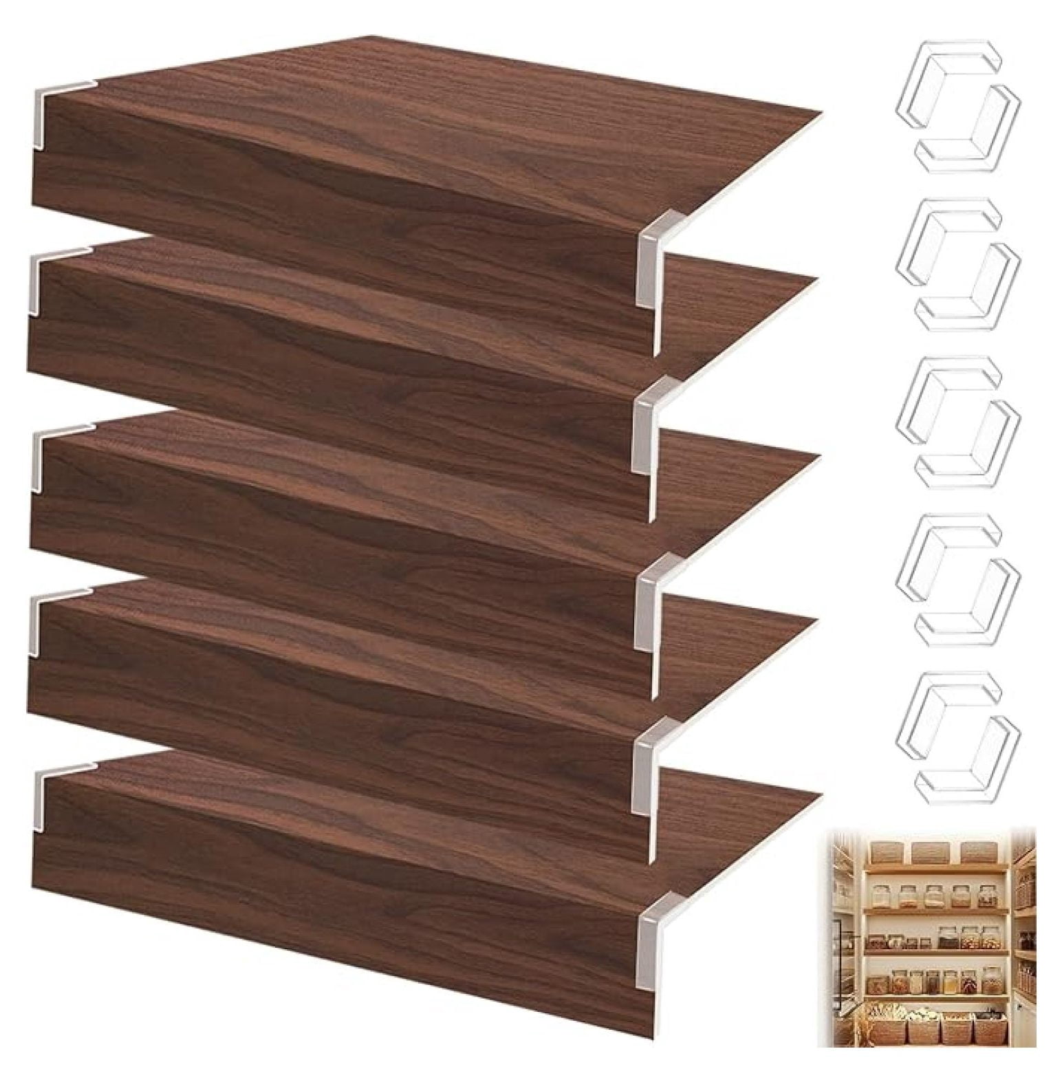 5 Pcs Wire Rack Covers 19x12x3in PVC Shelf Covers for Wire Shelving ...