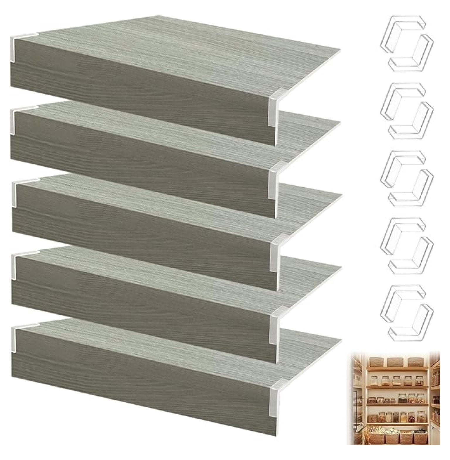 5 Pcs Wire Rack Covers 19x20x3in PVC Shelf Covers for Wire Shelving ...