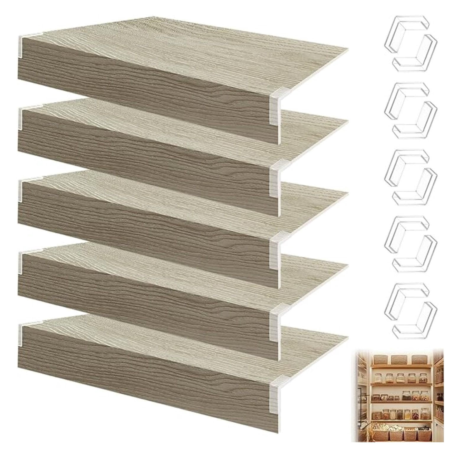 5 Pcs Wire Rack Covers 19x9x3in PVC Shelf Covers for Wire Shelving ...