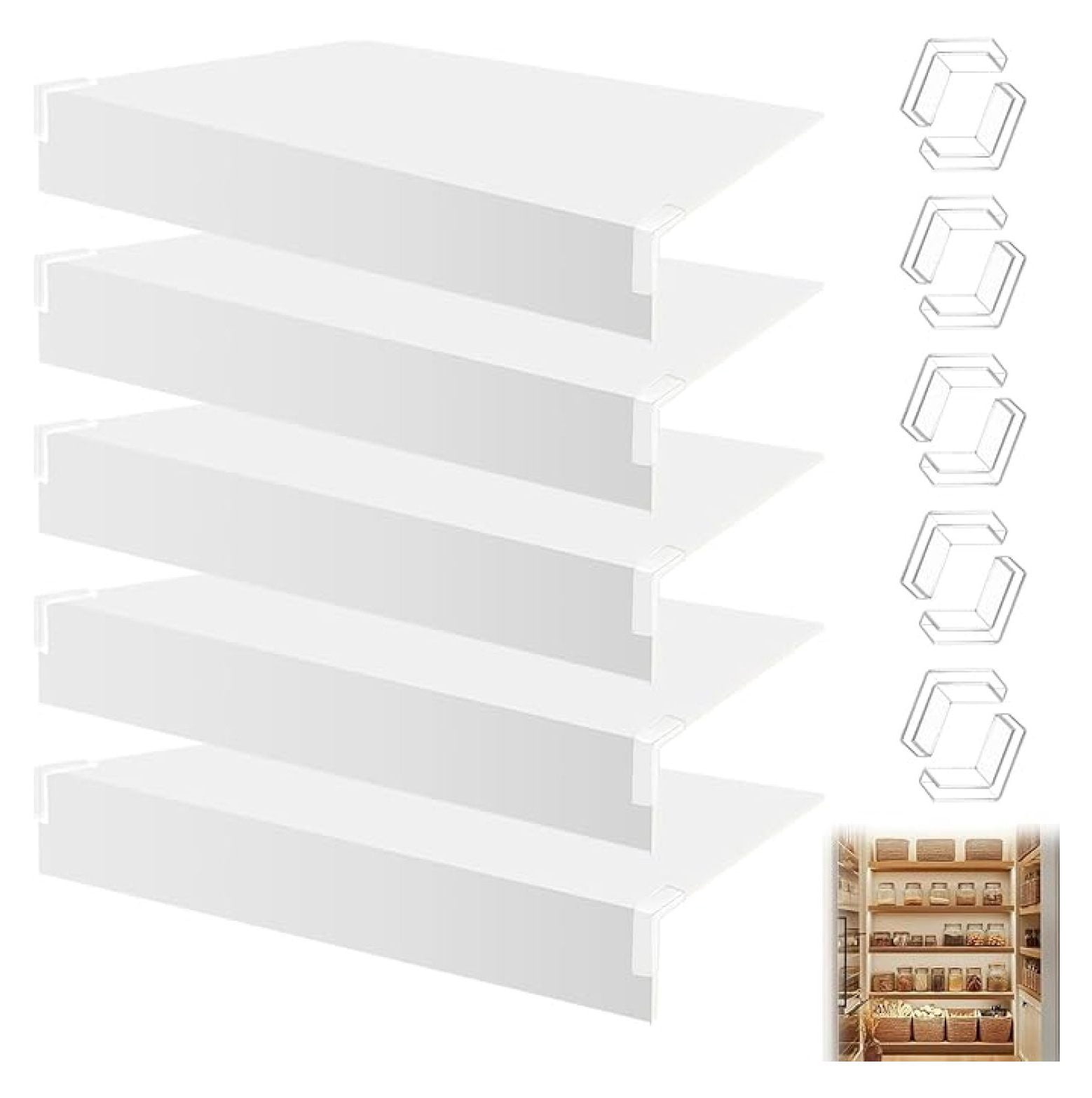 5 Pcs Wire Rack Covers 20x9x3in PVC Shelf Covers for Wire Shelving ...