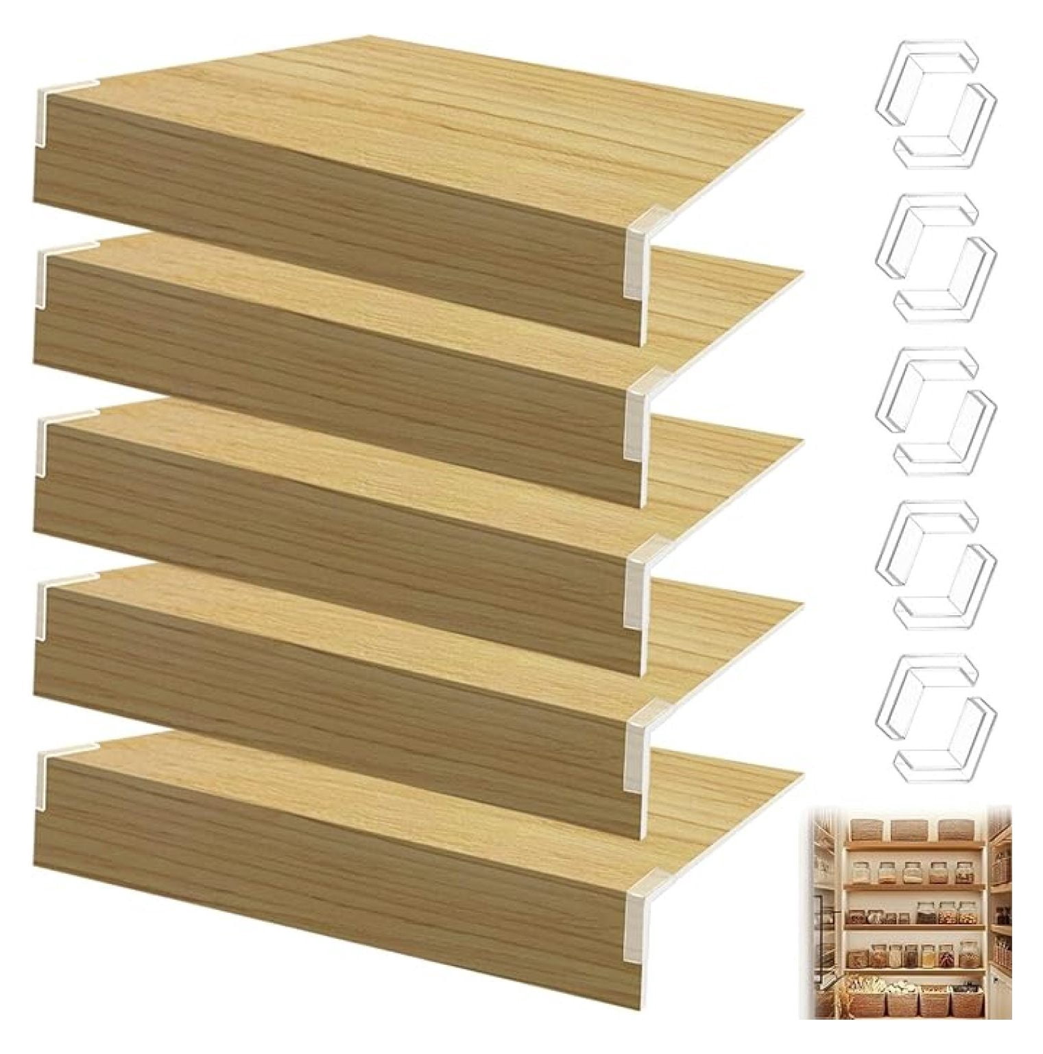 5 Pcs Wire Rack Covers 21x9x3in PVC Shelf Covers for Wire Shelving ...