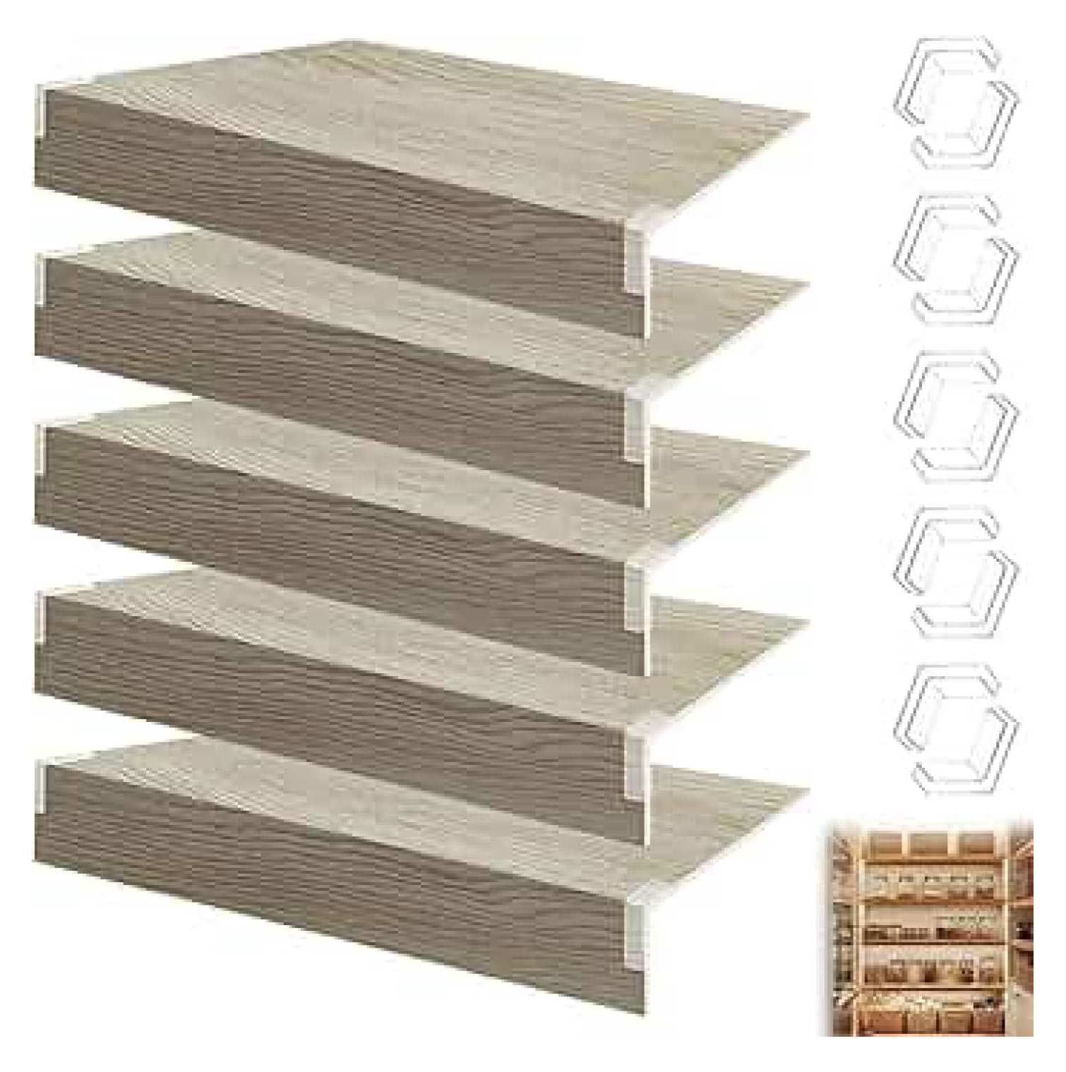 5 Pcs Wire Rack Covers 22x12x3in PVC Shelf Covers for Wire Shelving ...