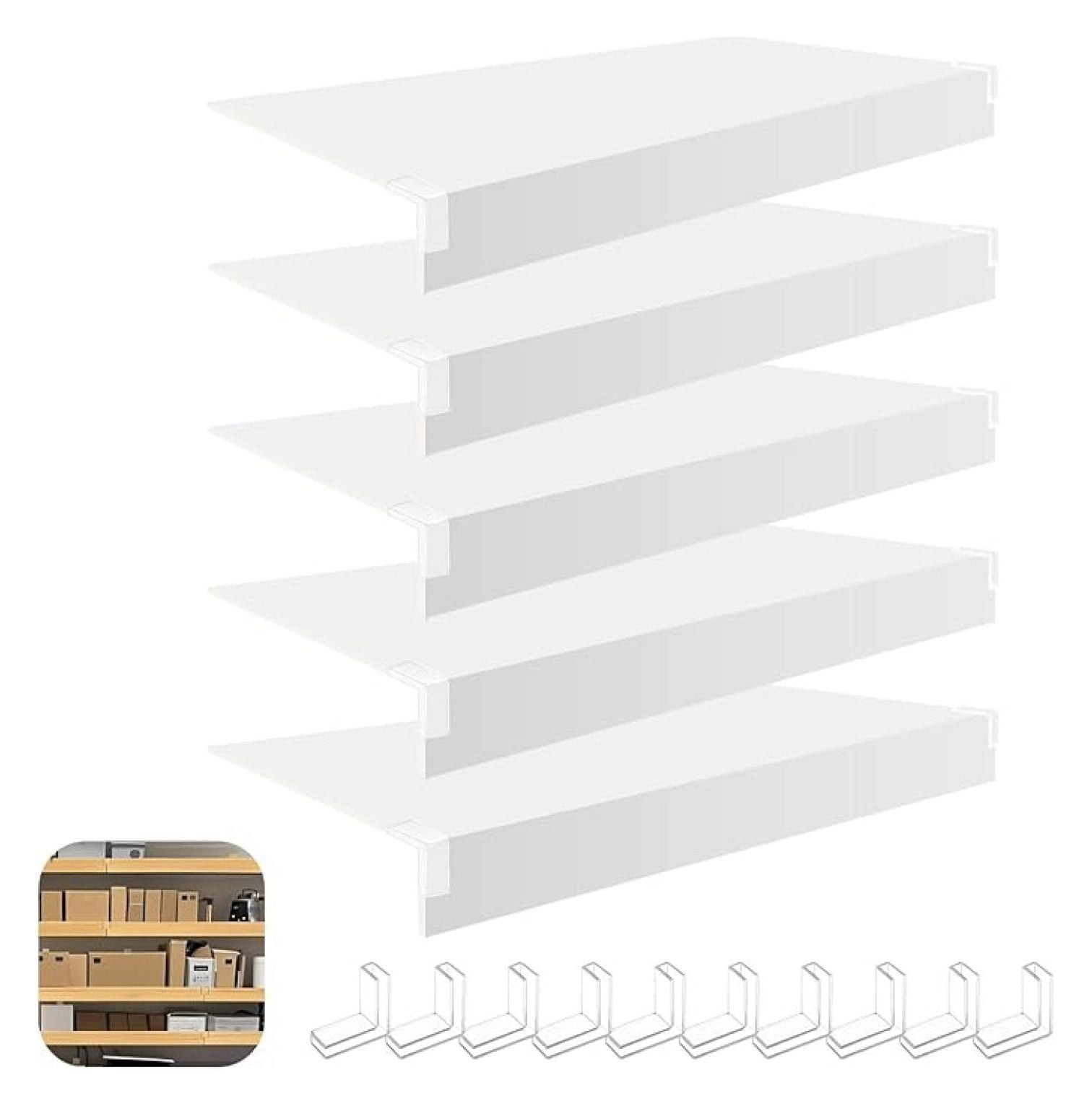 5 Pcs Wire Rack Covers,23x12x2in PVC Wire Shelf Cover for Pantry, and ...