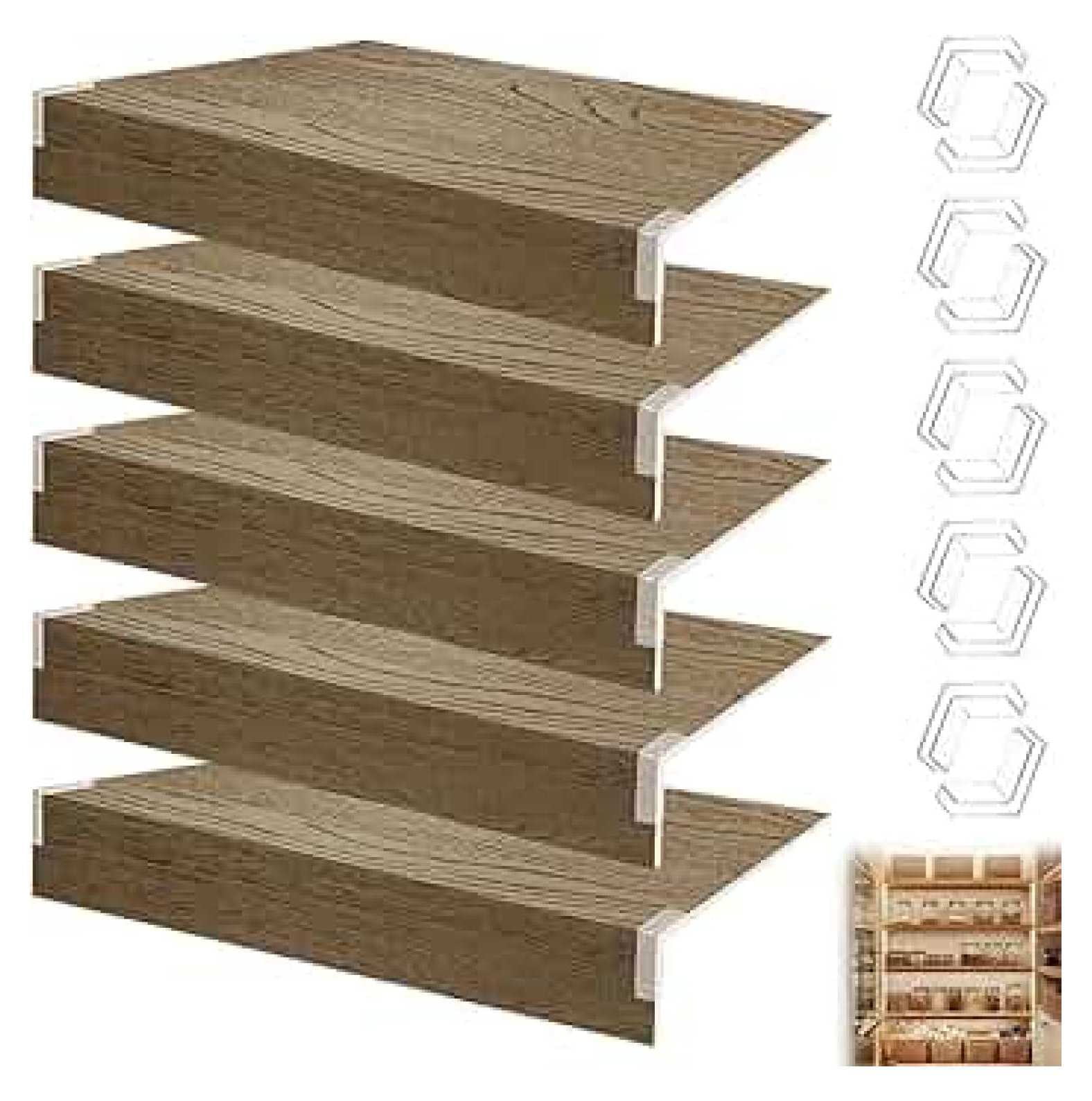 5 Pcs Wire Rack Covers 23x12x3in PVC Shelf Covers for Wire Shelving ...