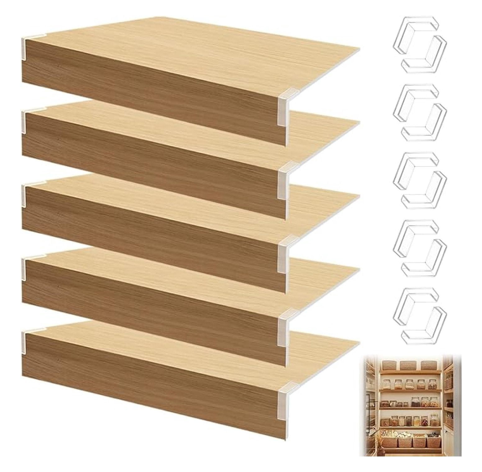 5 Pcs Wire Rack Covers 23x16x3in PVC Shelf Covers for Wire Shelving ...