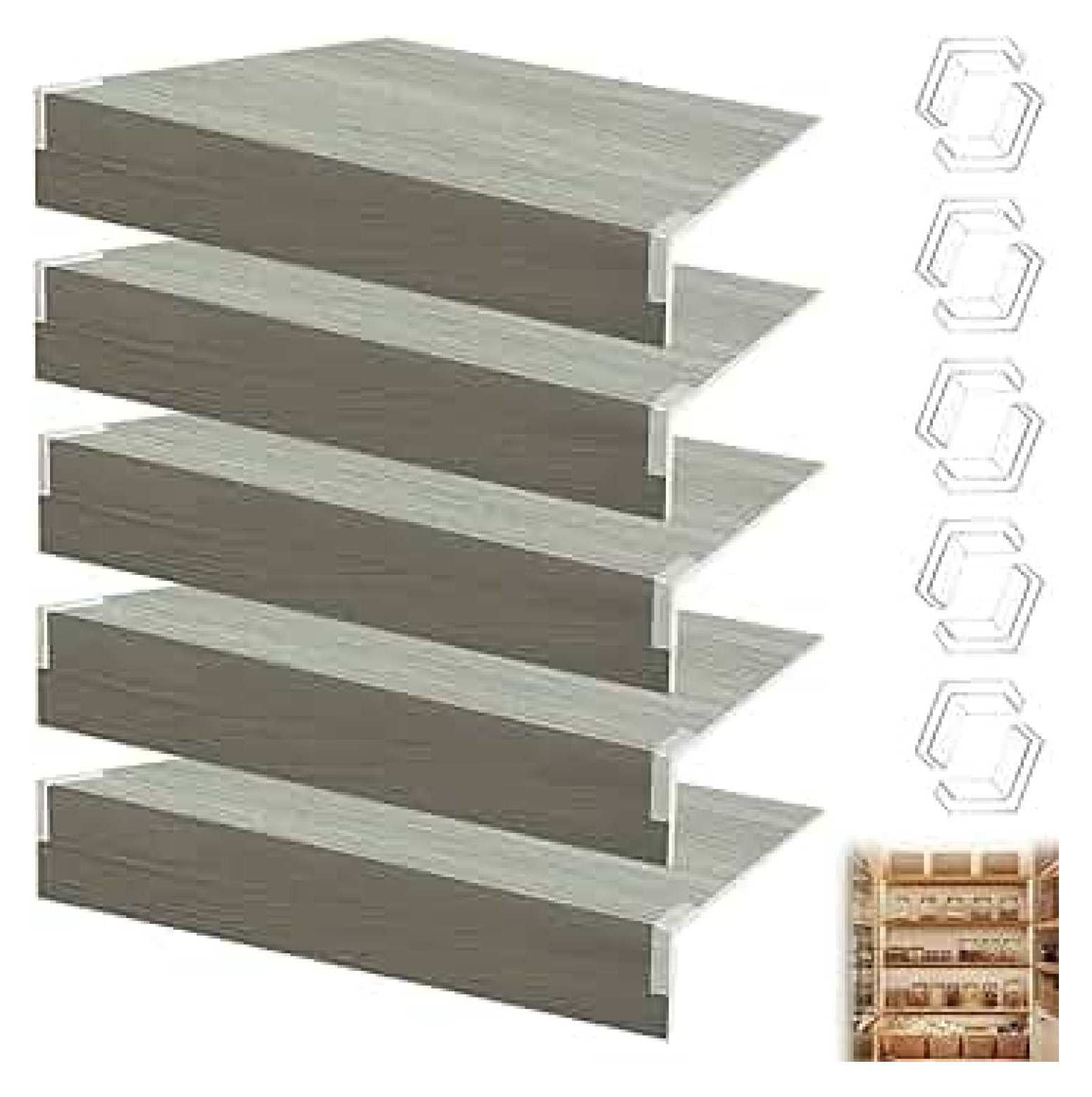 5 Pcs Wire Rack Covers 26x9x3in PVC Shelf Covers for Wire Shelving ...