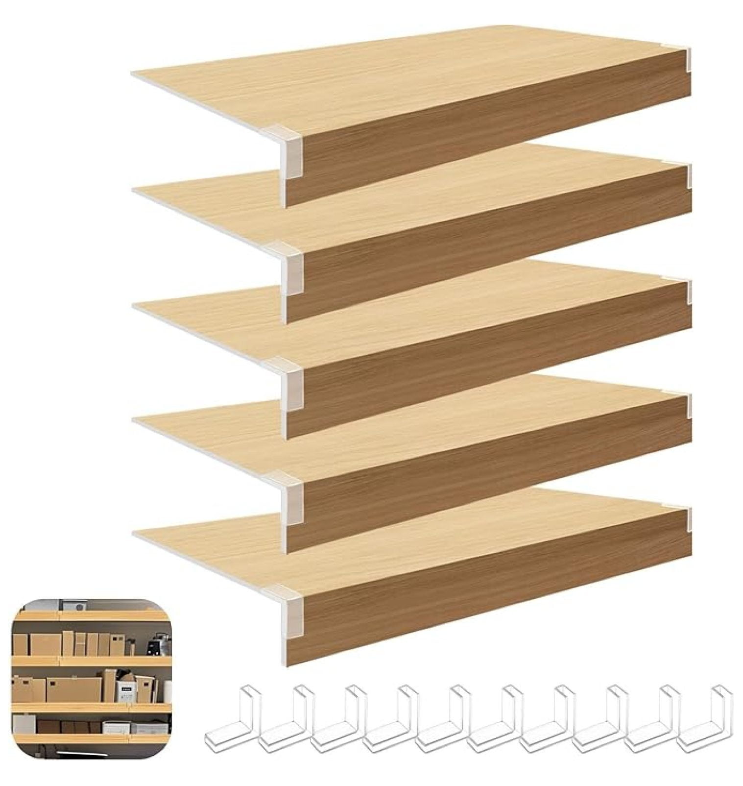 5 Pcs Wire Rack Covers,32x12x2in PVC Wire Shelf Cover for Pantry, and ...