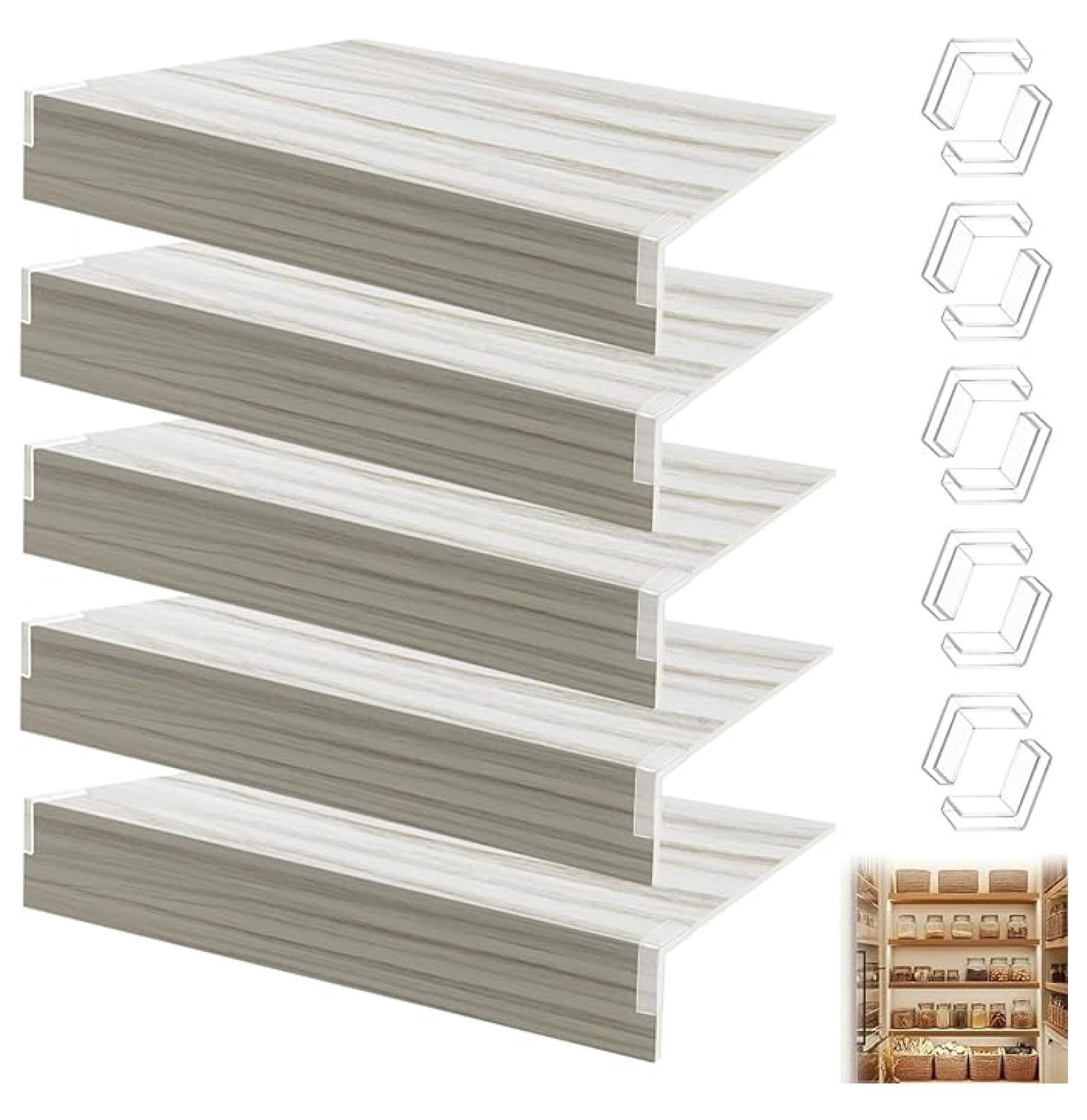 5 Pcs Wire Rack Covers 32x9x3in PVC Shelf Covers for Wire Shelving ...