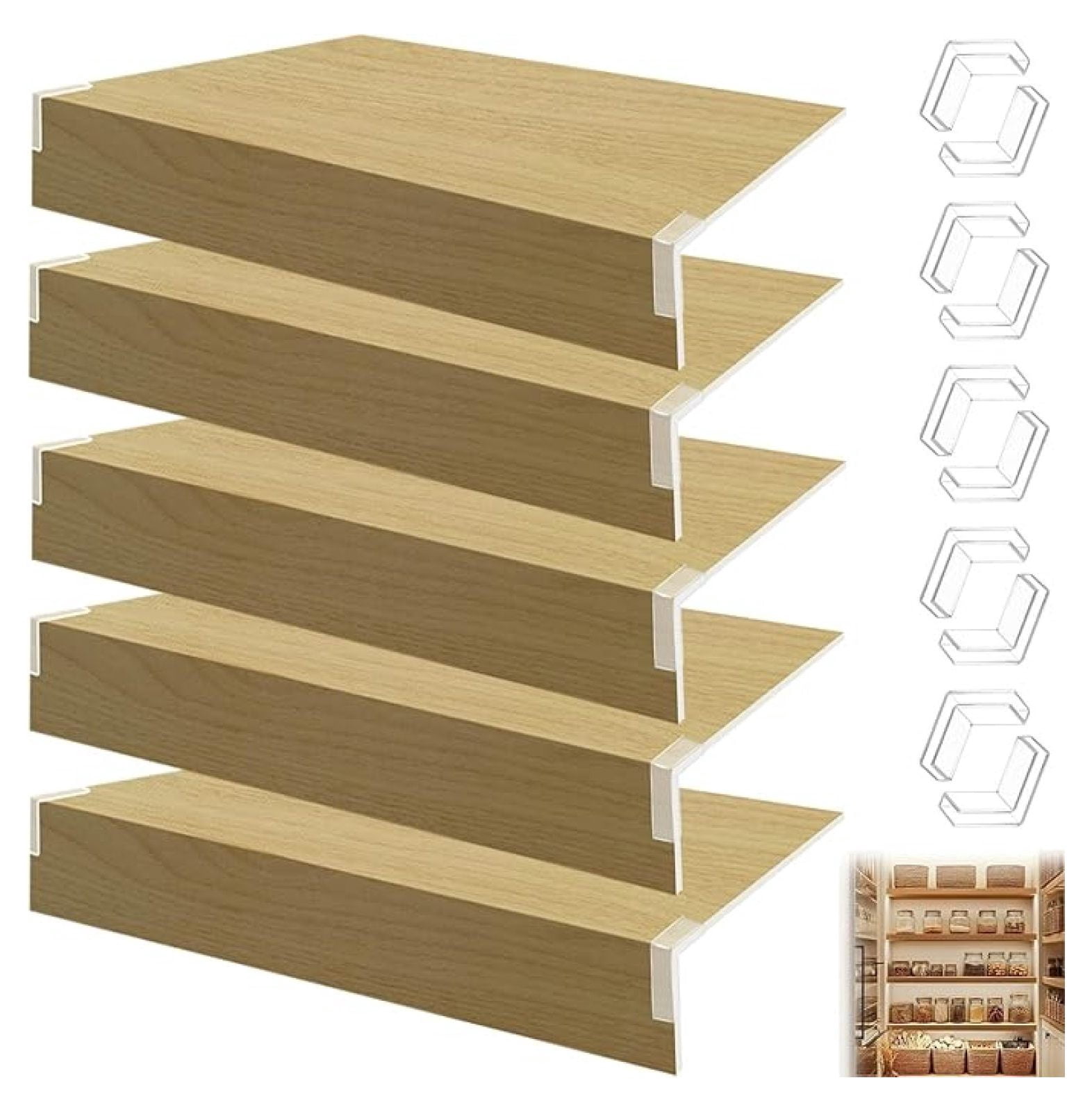 5 Pcs Wire Rack Covers 36x9x3in PVC Shelf Covers for Wire Shelving ...