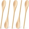 5 Pcs Wooden Spoons for Cooking, 12 Inches Long Handle Spoons for ...