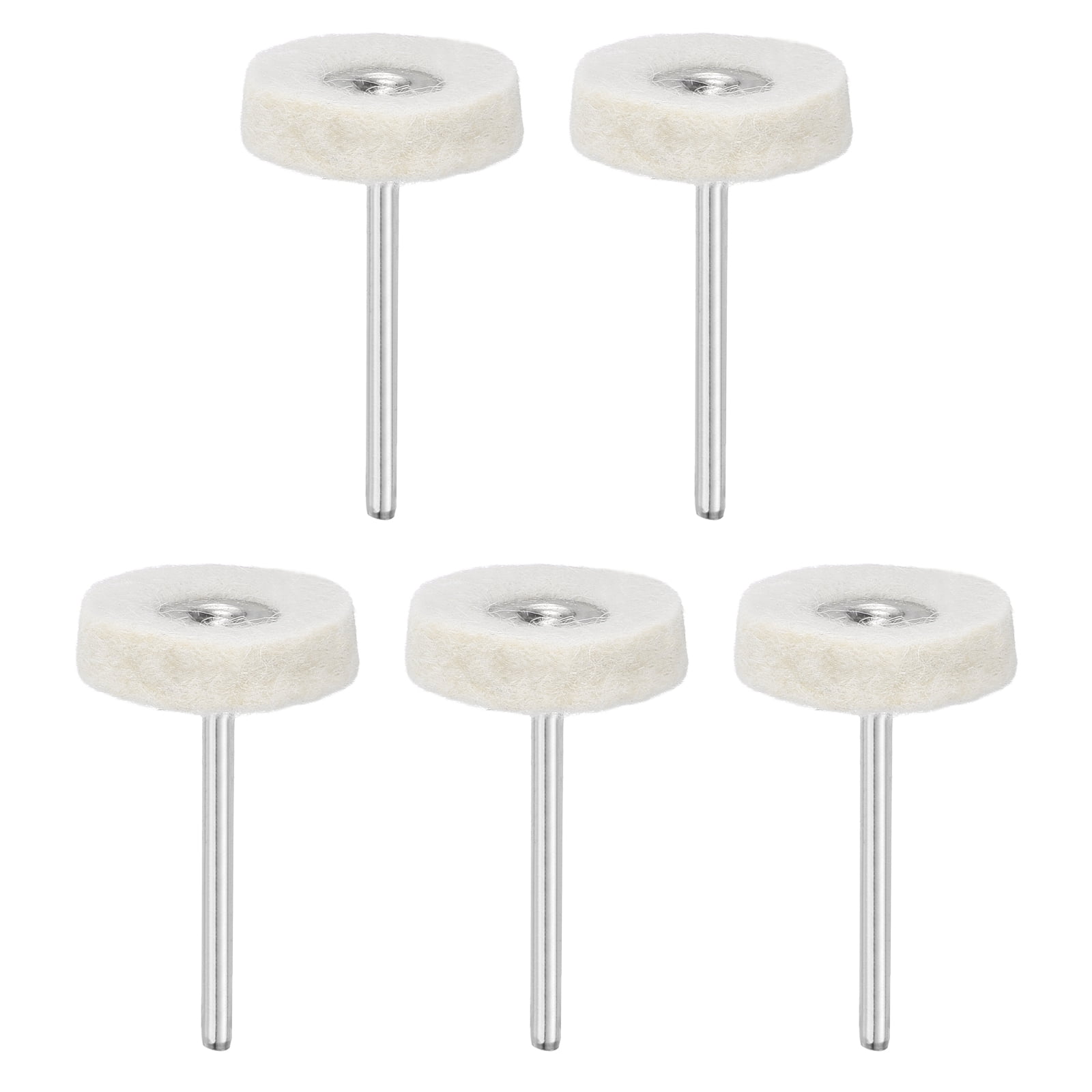 5 Pcs Wool Felt Mounted Mandrel Points 25mm T-shaped Head, Polishing ...