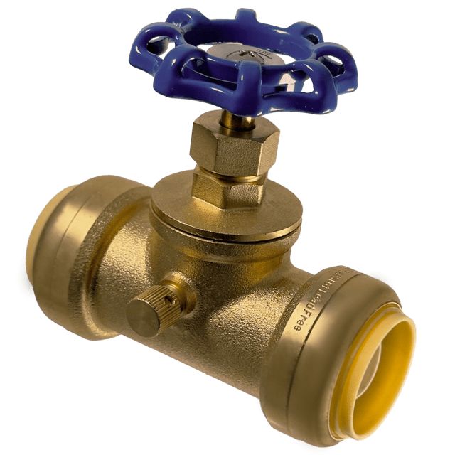 5 Pcs XFITTING 1 Inch Push Fit Stop Valve with Drain - Walmart.com