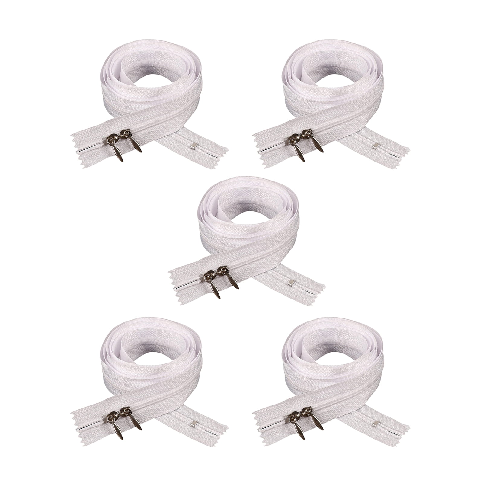 5 Pcs Zippers with Double Pulls Quilt Zippers Practical Nylon Coil ...