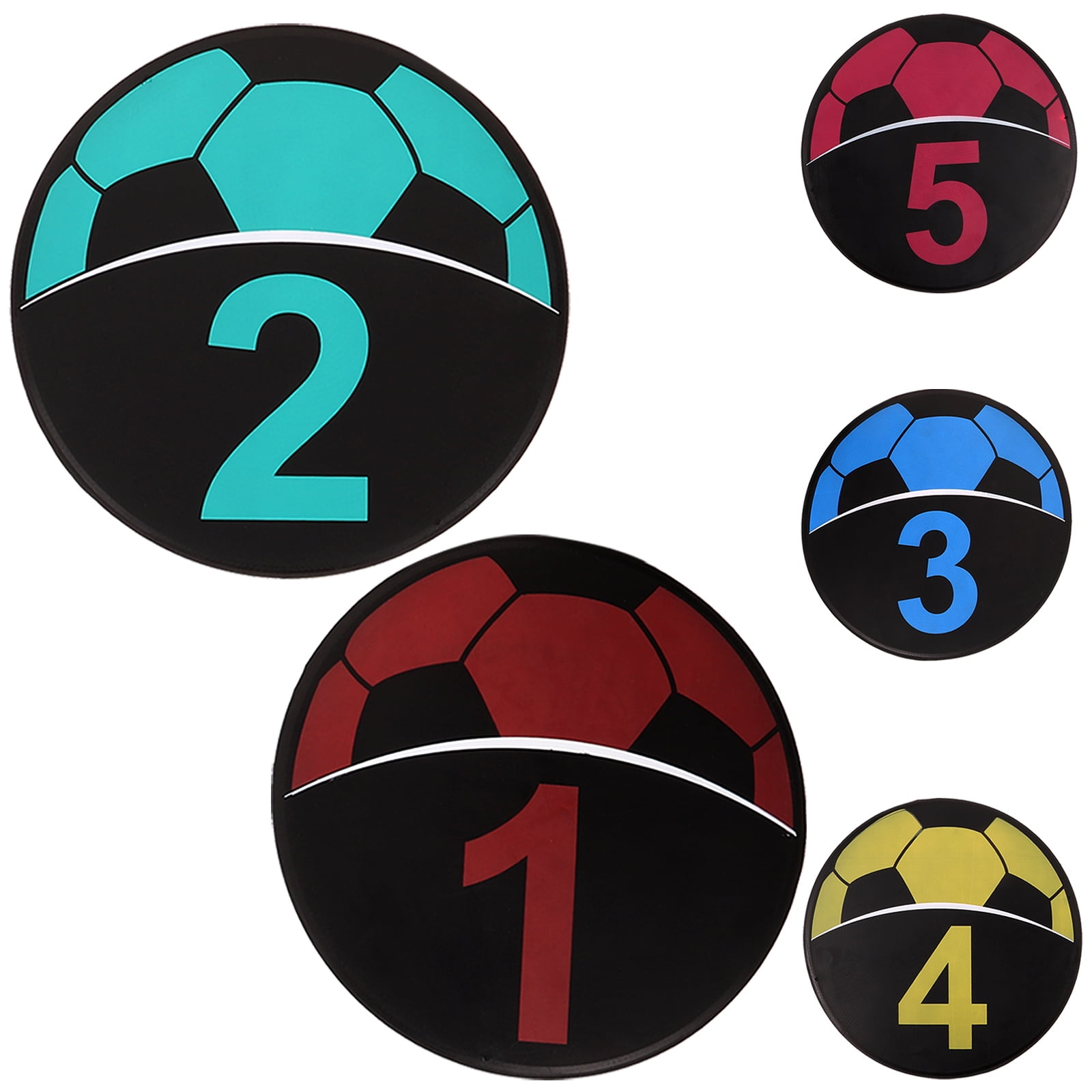 5 Pcs for Soccer Training Football Tool Disc Equipment Digital Logo ...