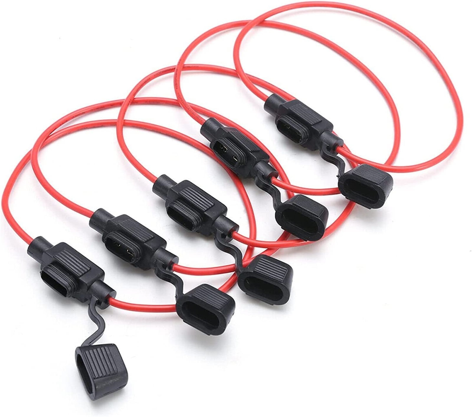 5-Pcs in Line Car Mini Blade Fuse Holder Splash-Proof for 12V 30A Fuses ...