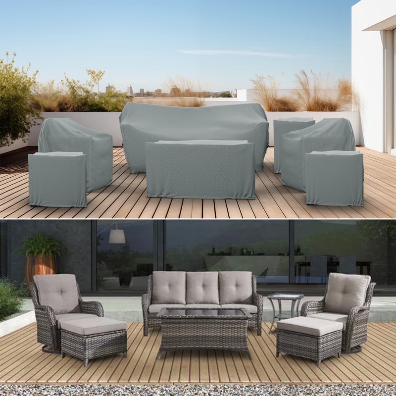 5 Person Patio Conversation Set Cover, Weather resistant Cover for ...