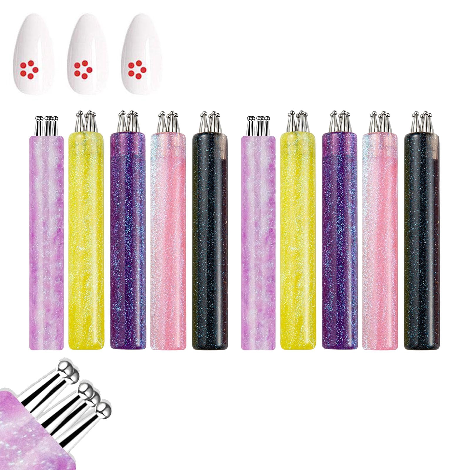5 Petal Flower Nail Dotting Pen, Easy Control Stainless Steel Ball,1 ...