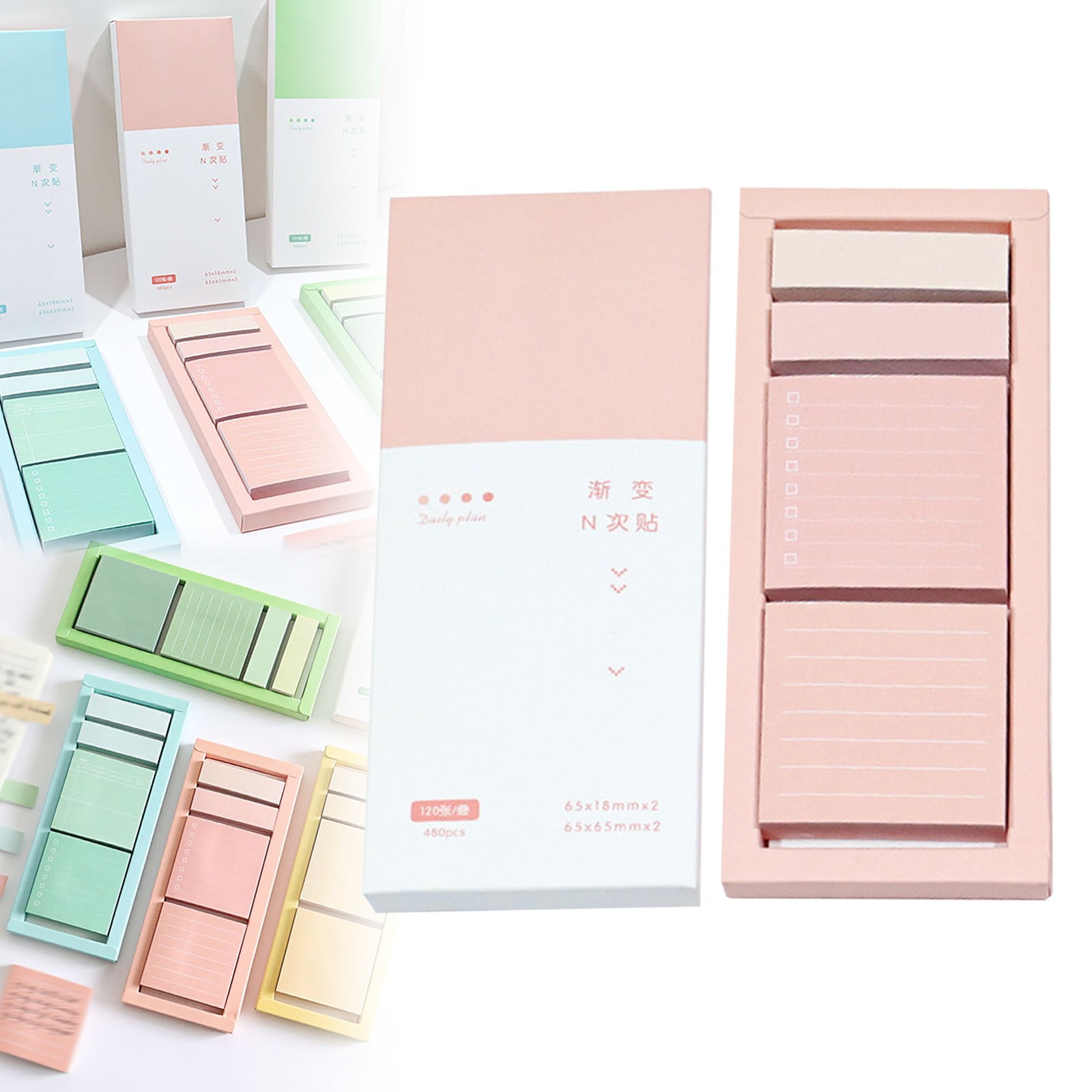 Under $5 Petite Sticky Pads, 480-Sheet Sticky Notes Set - Lined Self ...