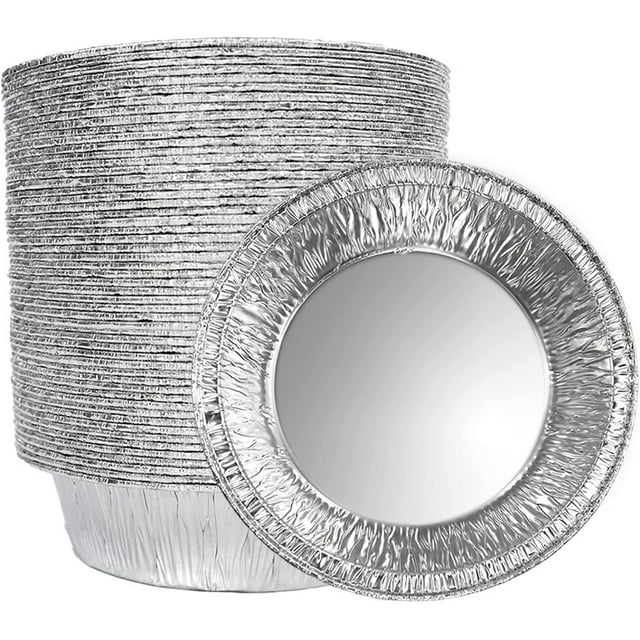 LOYUDEQIU 5'' Aluminum Foil Pie Pans - 50 Pcs for Baking, Disposable ...