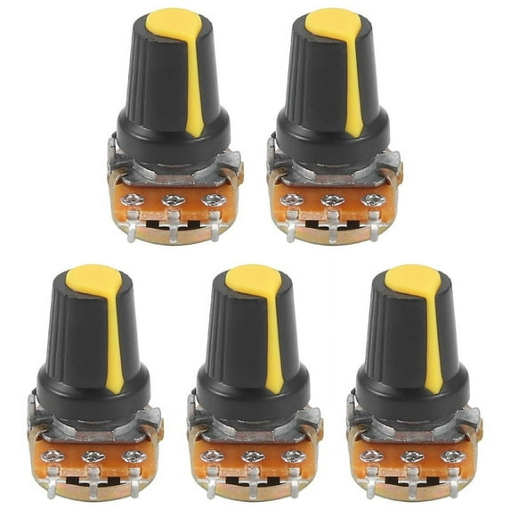 5 Piece 100K Ohm 3 Terminals Linear Taper Rotary Audio B Type ...