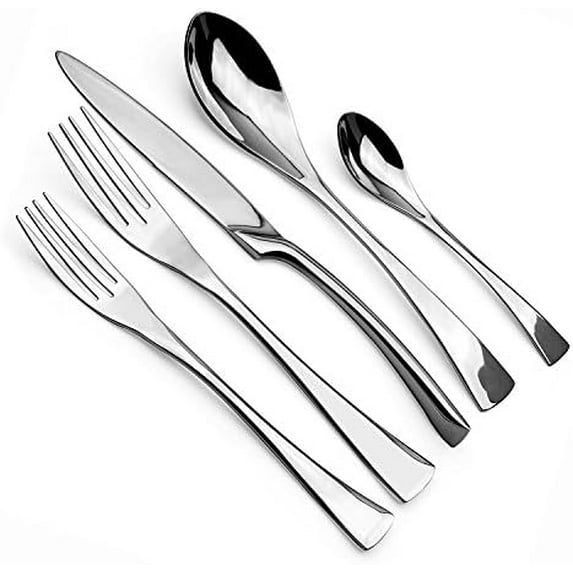 5-Piece 18/10 Stainless Steel Flatware Set, Service for 1 - Walmart.com