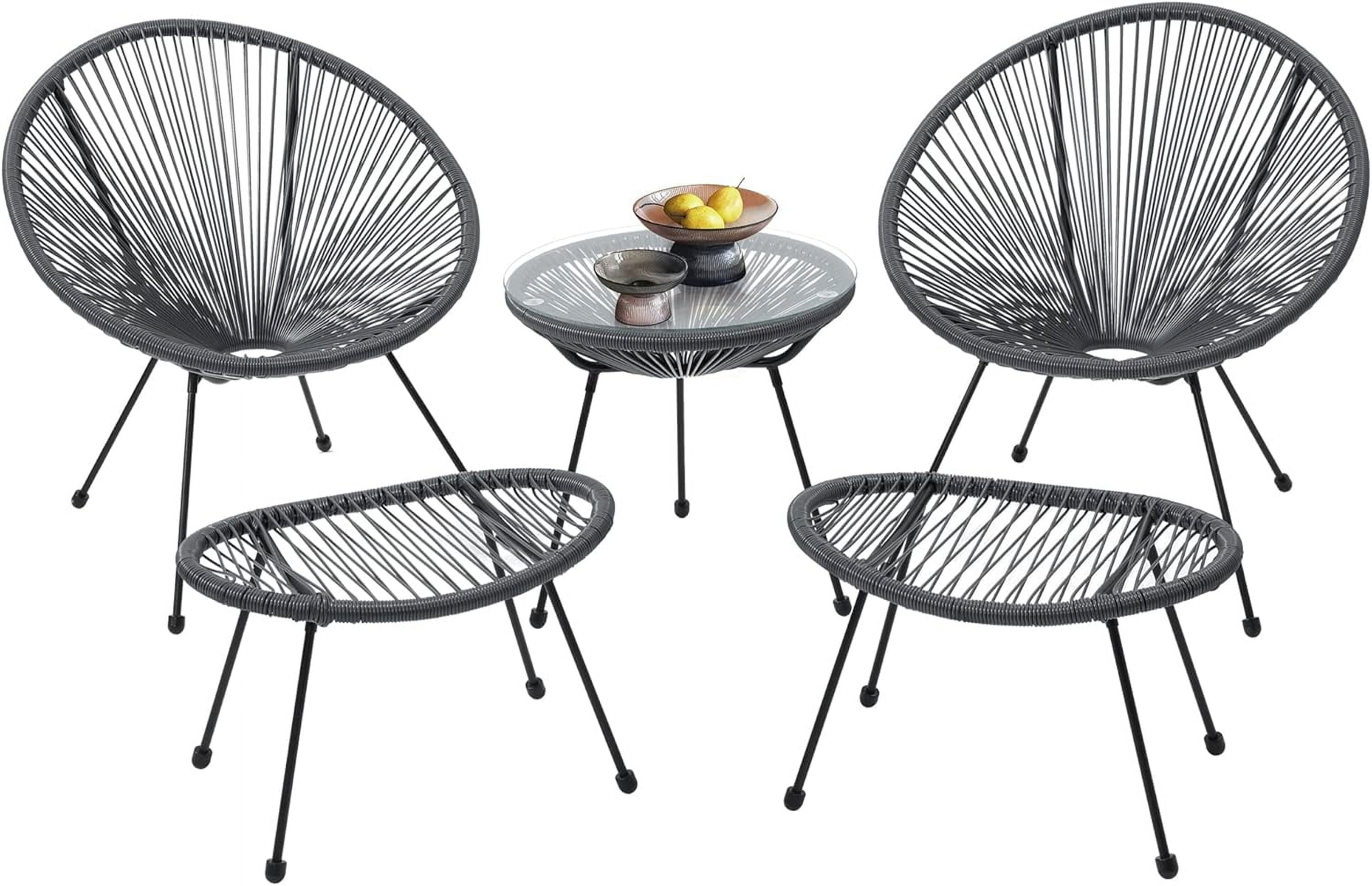 5 Piece Acapulco Chair Set, Outdoor Acapulco Chairs, Oval Furniture Set ...