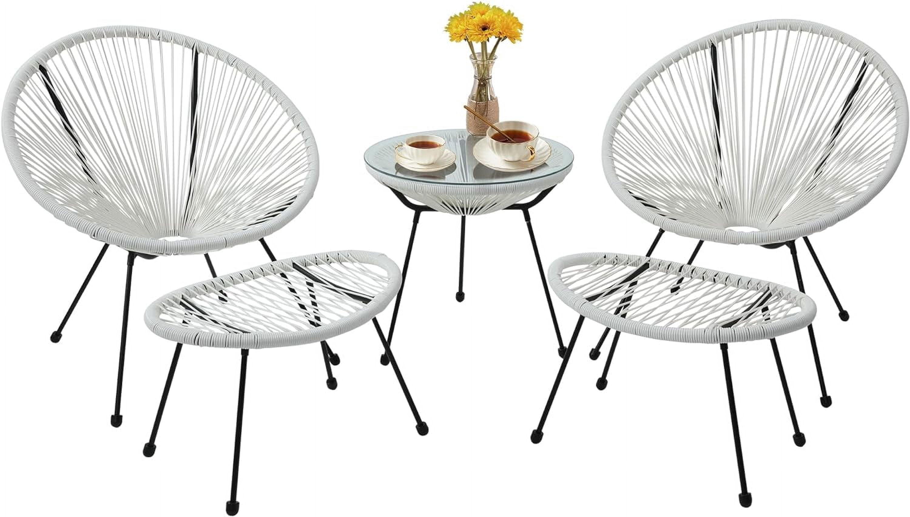 5 Piece Acapulco Chair Set, Outdoor Acapulco Chairs, Oval Furniture Set ...