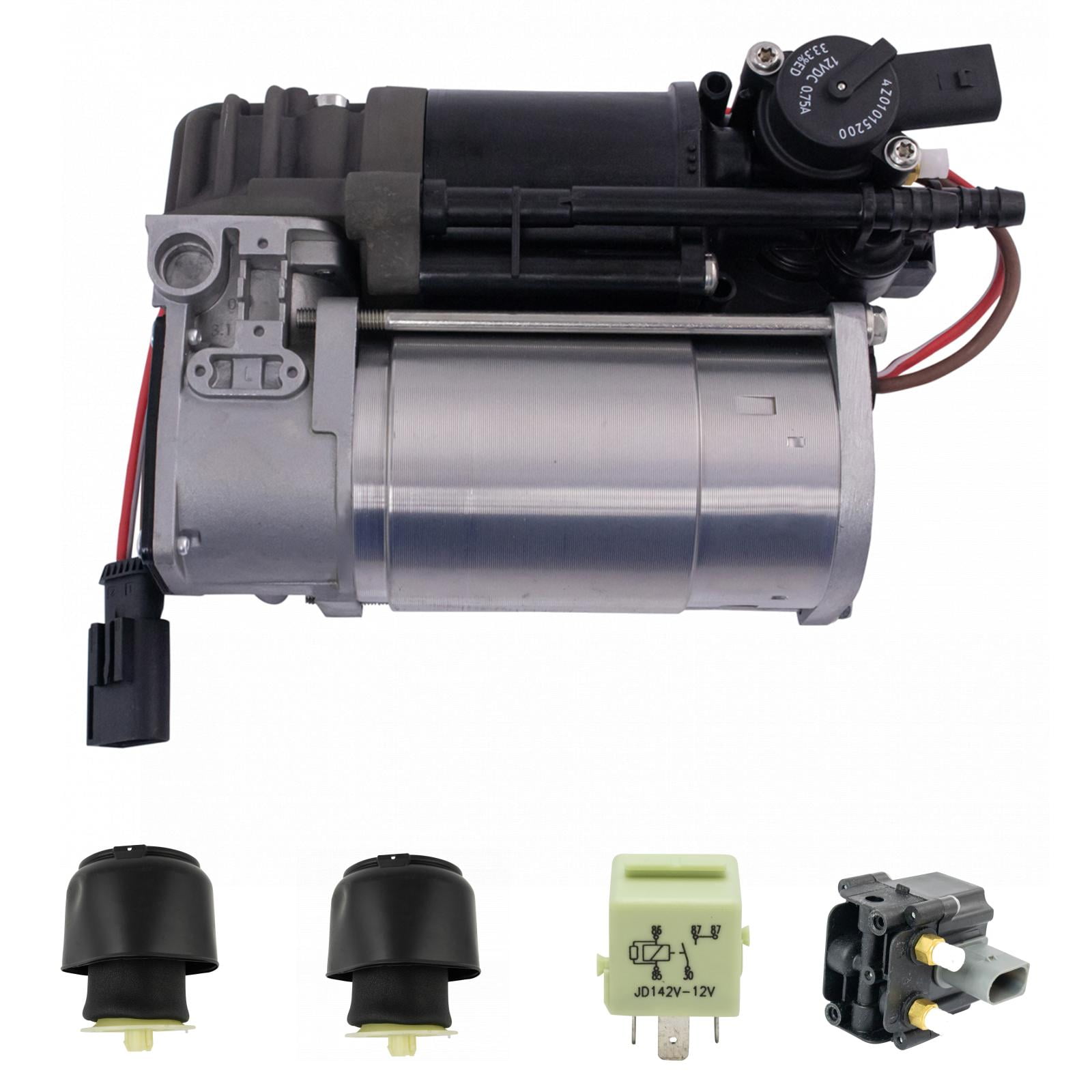 5 Piece Air Suspension Kit Compressor Rear Shocks Solenoid Valve Block ...