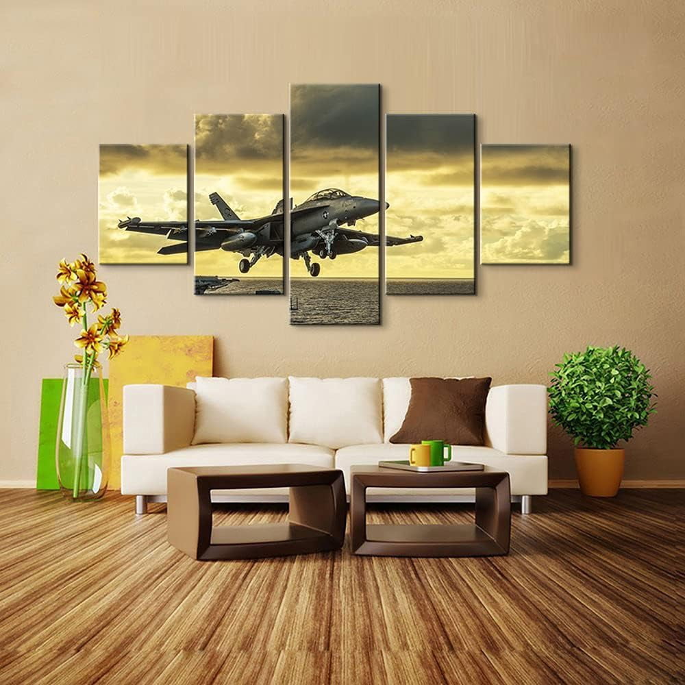 5 Piece Airplane Decor F/A-18 Strike Fighter Poster Military Decor ...
