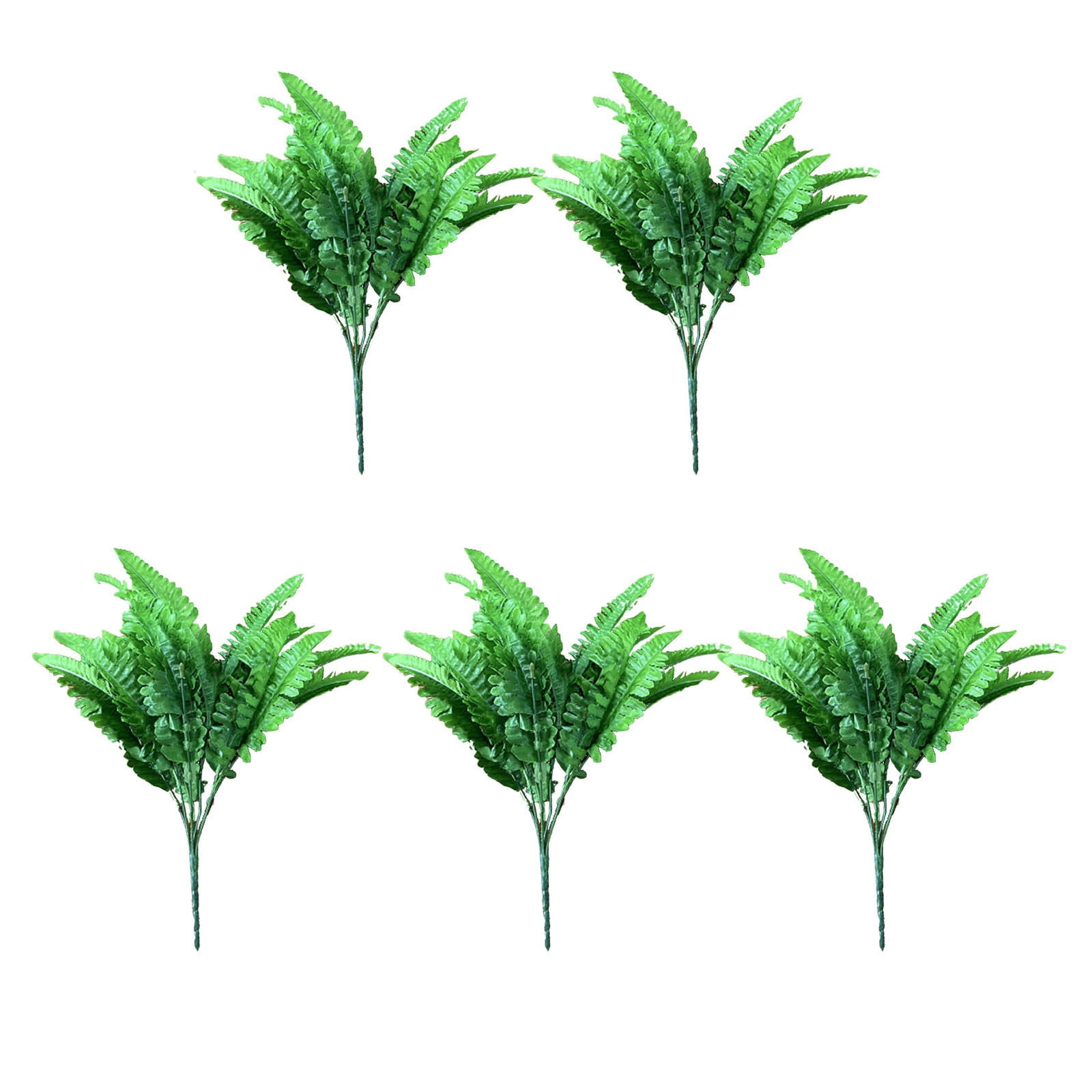 5 Piece Artificial Fern Leaves Bouquet Green Persian Grass Plants For ...