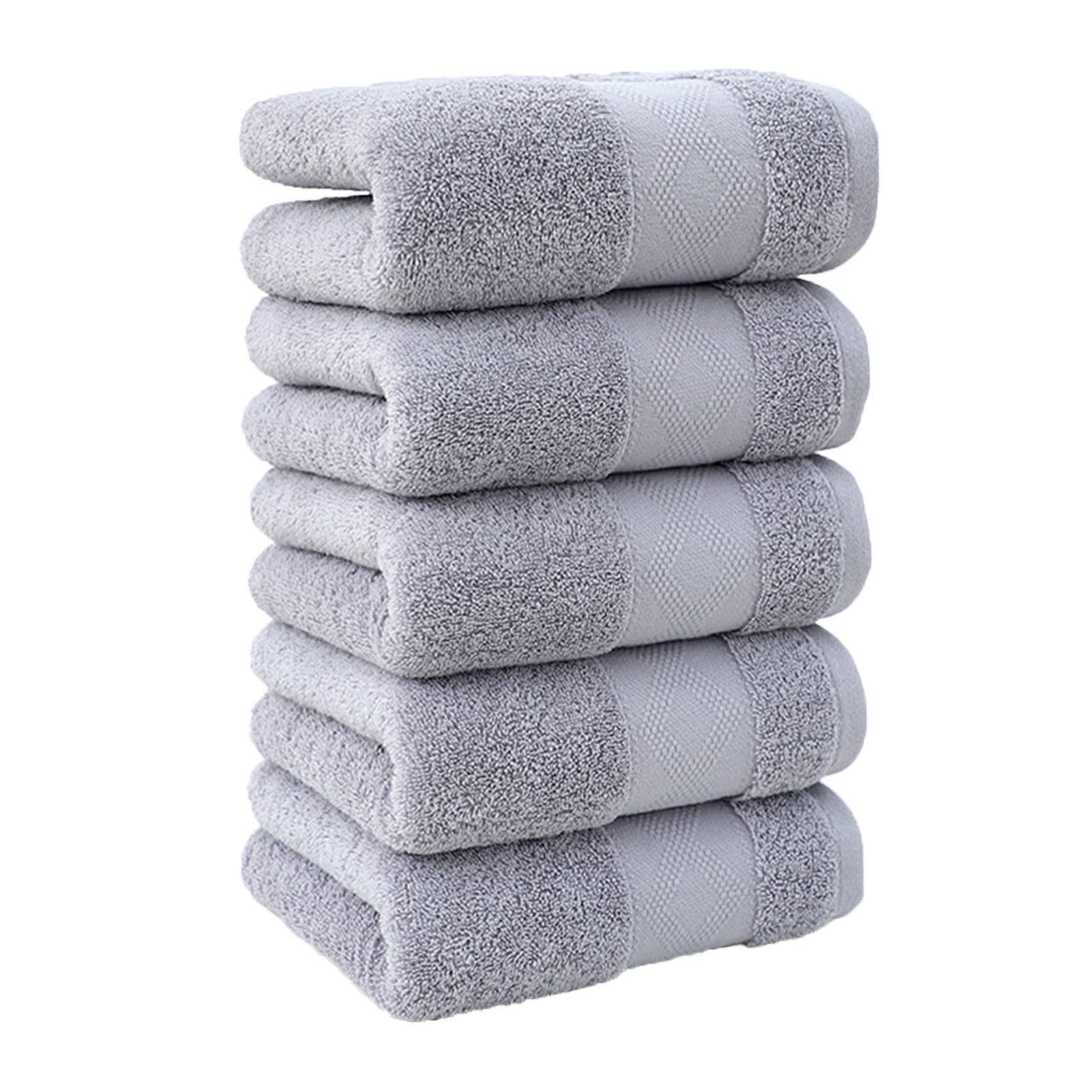 5 Piece Bath Towel Set for Bathroom Soft Absorbent Cotton Towel Multi ...