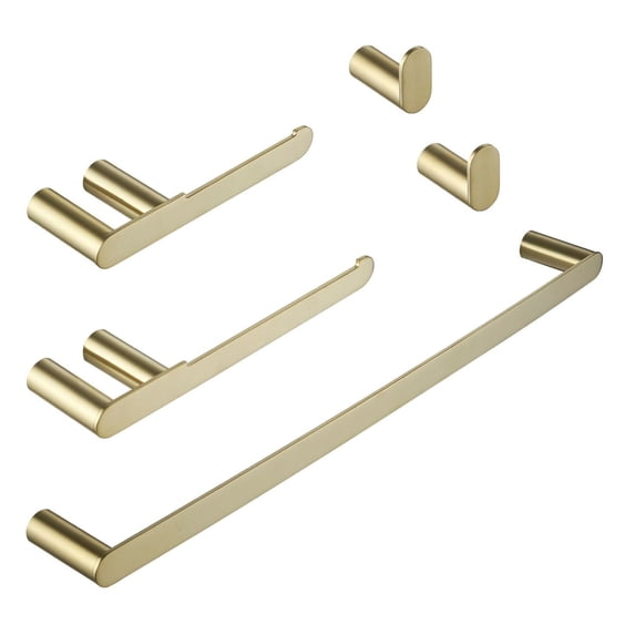 5-Piece Bathroom Accessory Set - Towel Bar, Hooks & Holder - T-304 ...