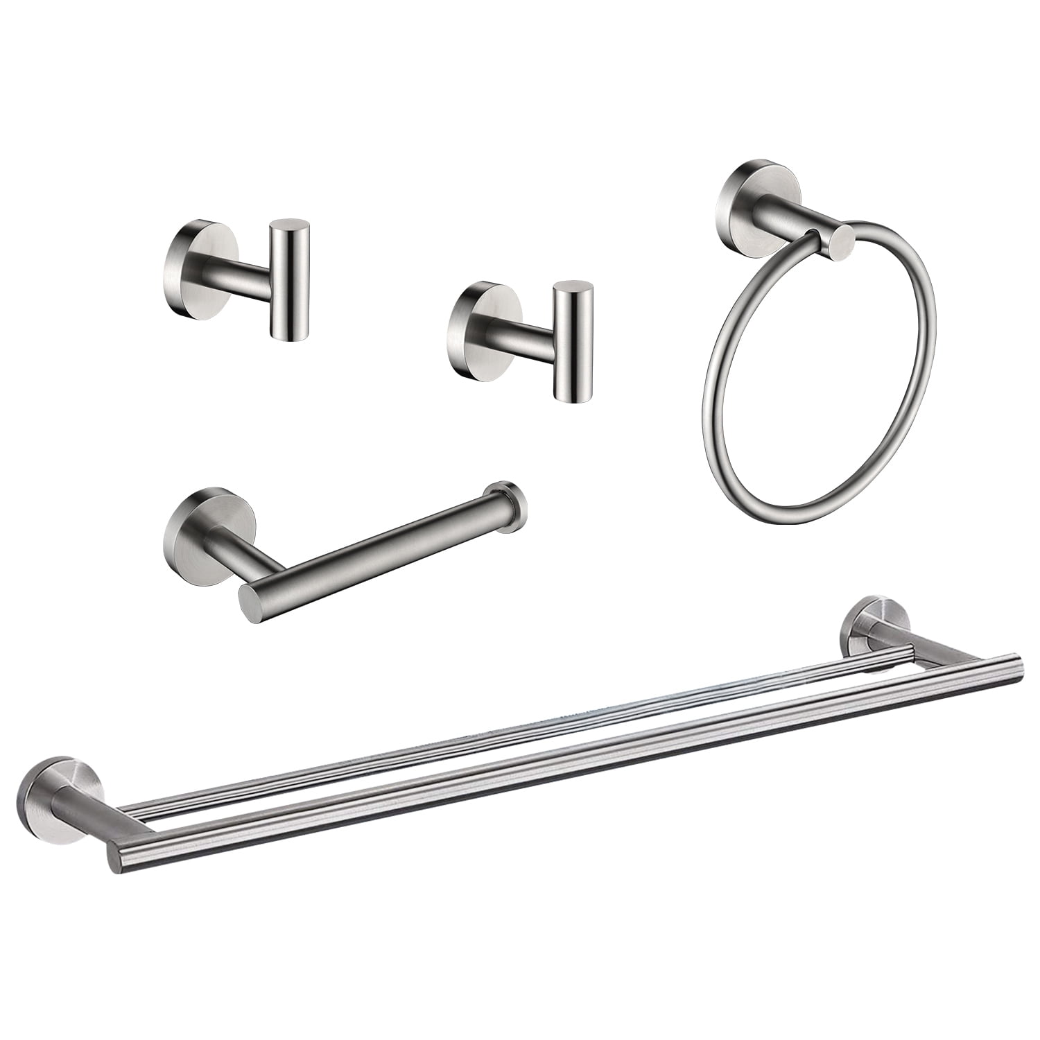 5 - Piece Bathroom Hardware Accessories Set Wall Mounted - Walmart.com