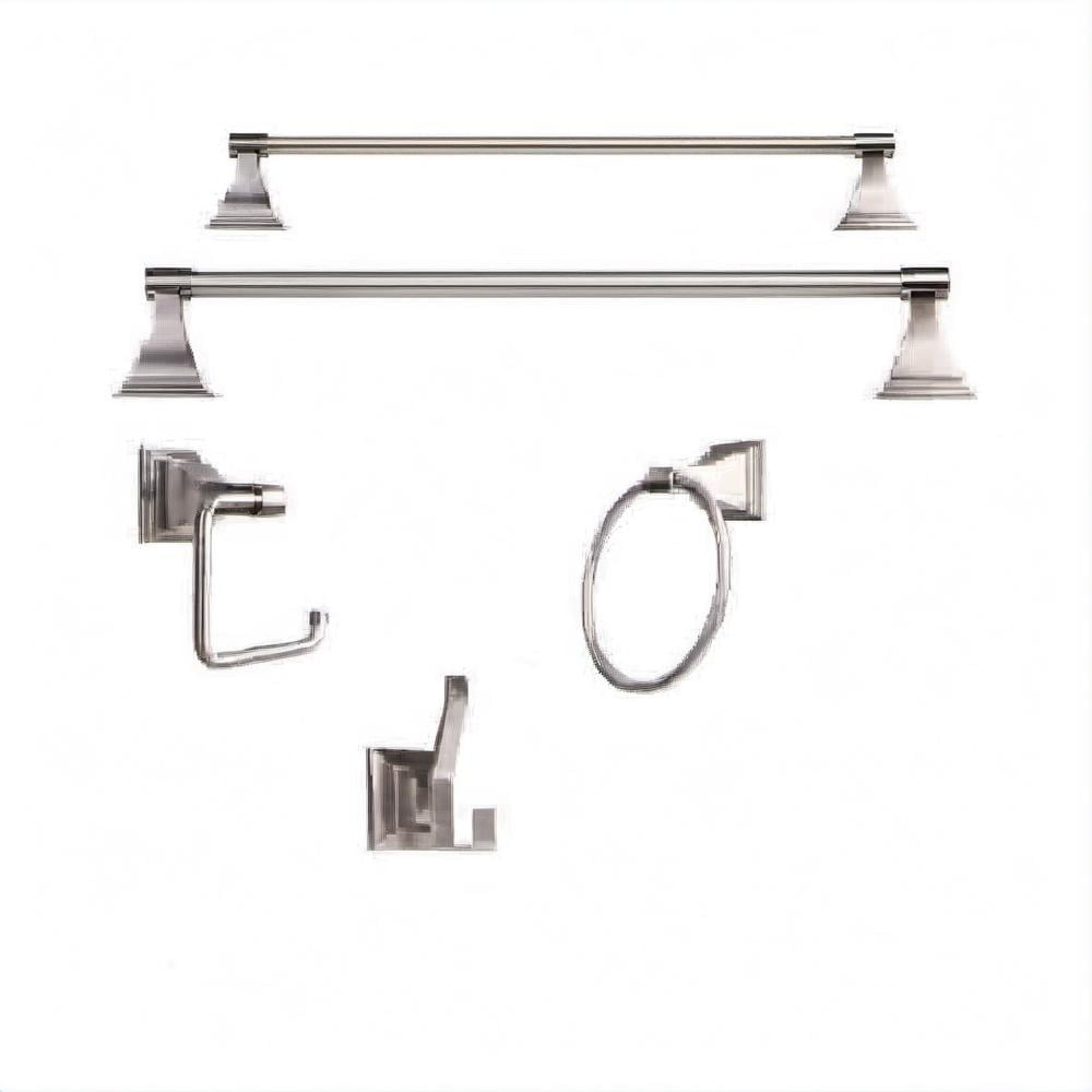 5-Piece Bathroom Hardware Kit in Satin Nickel – Durable, Stylish ...