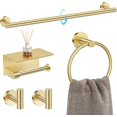 5 Piece Bathroom Towel Bar Holder Sets Bathroom Hardware Set Stainless ...